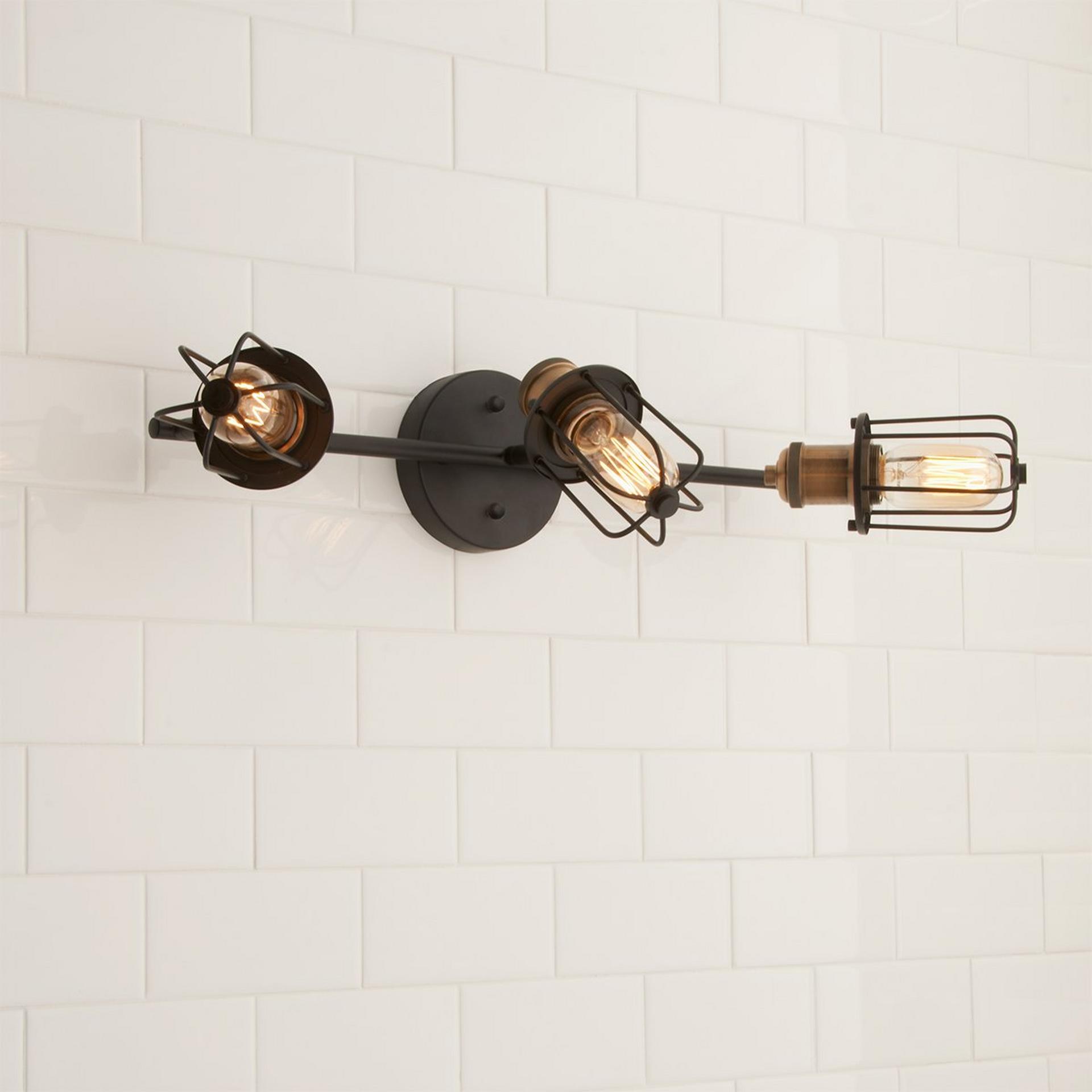Warehouse Cage Vanity Light - 3 Light | Shades of Light