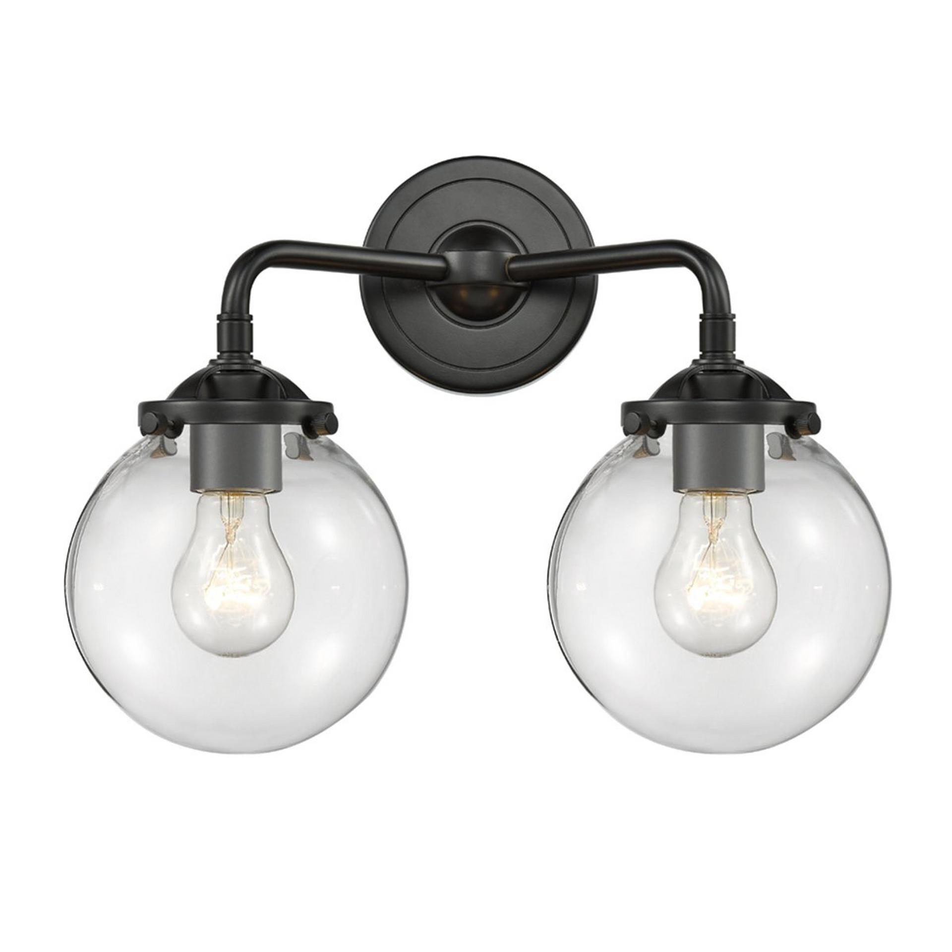 Mod Mix Clear Globe Vanity Light - 2 light | Shades of Light