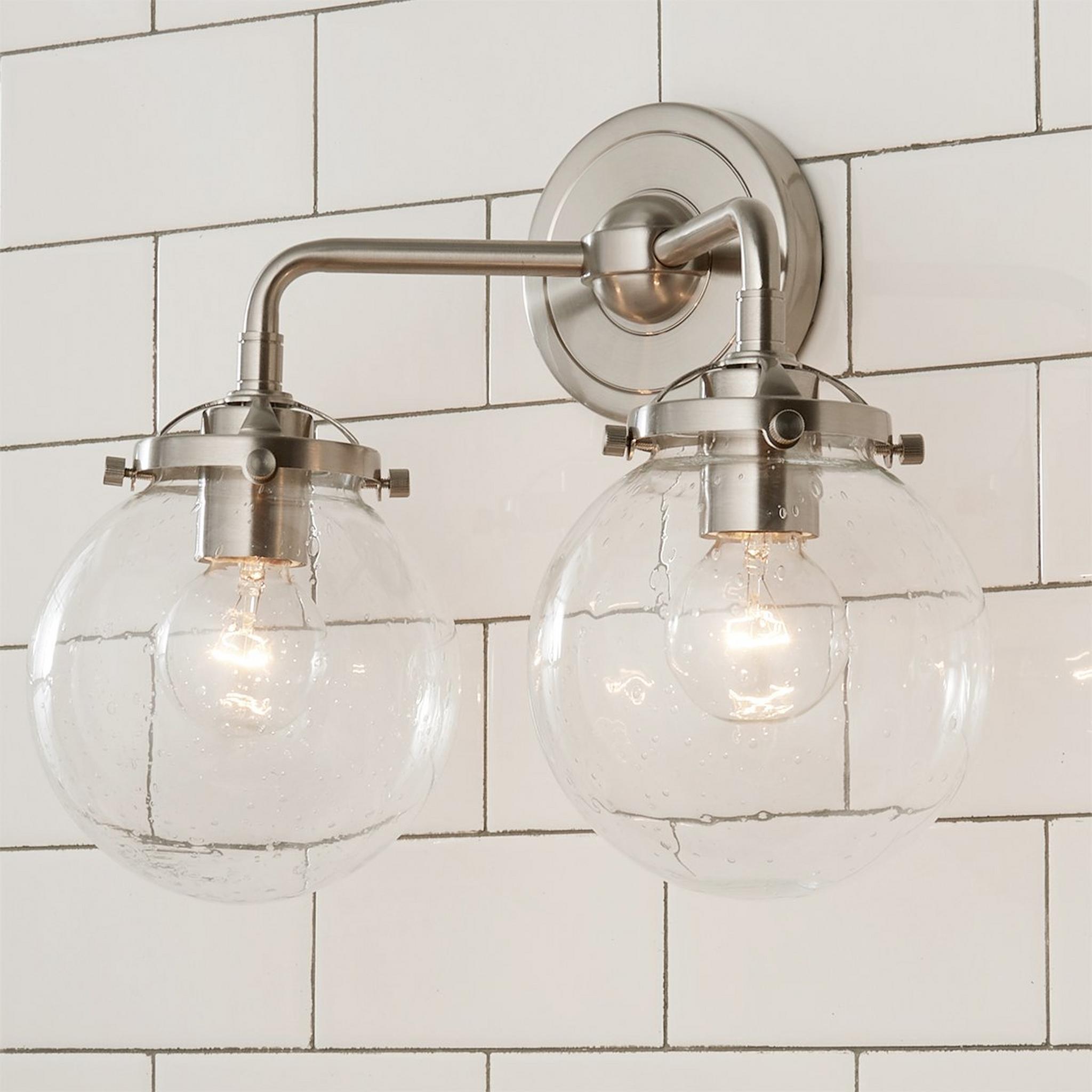Mod Mix Seeded Globe Vanity Light - 2 light | Shades of Light