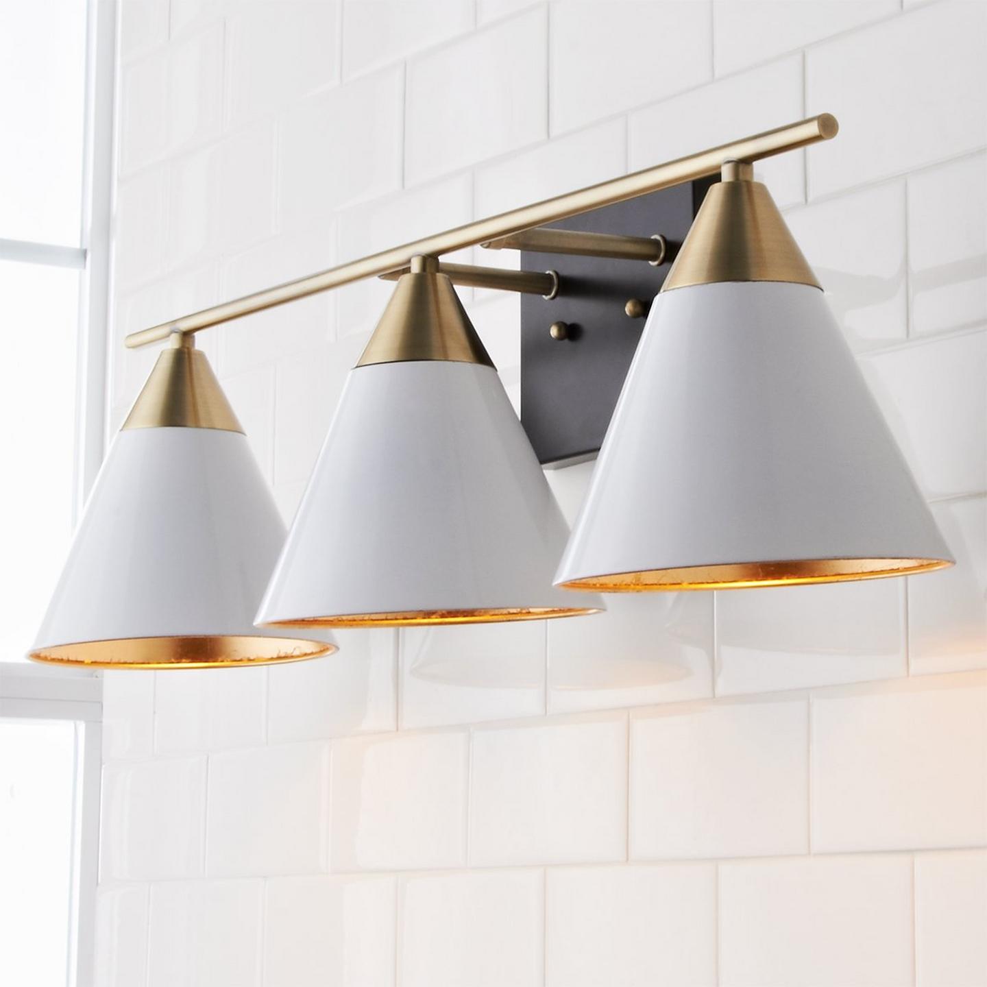 Young House Love Clad Cone Vanity Light - 3 Light | Shades of Light