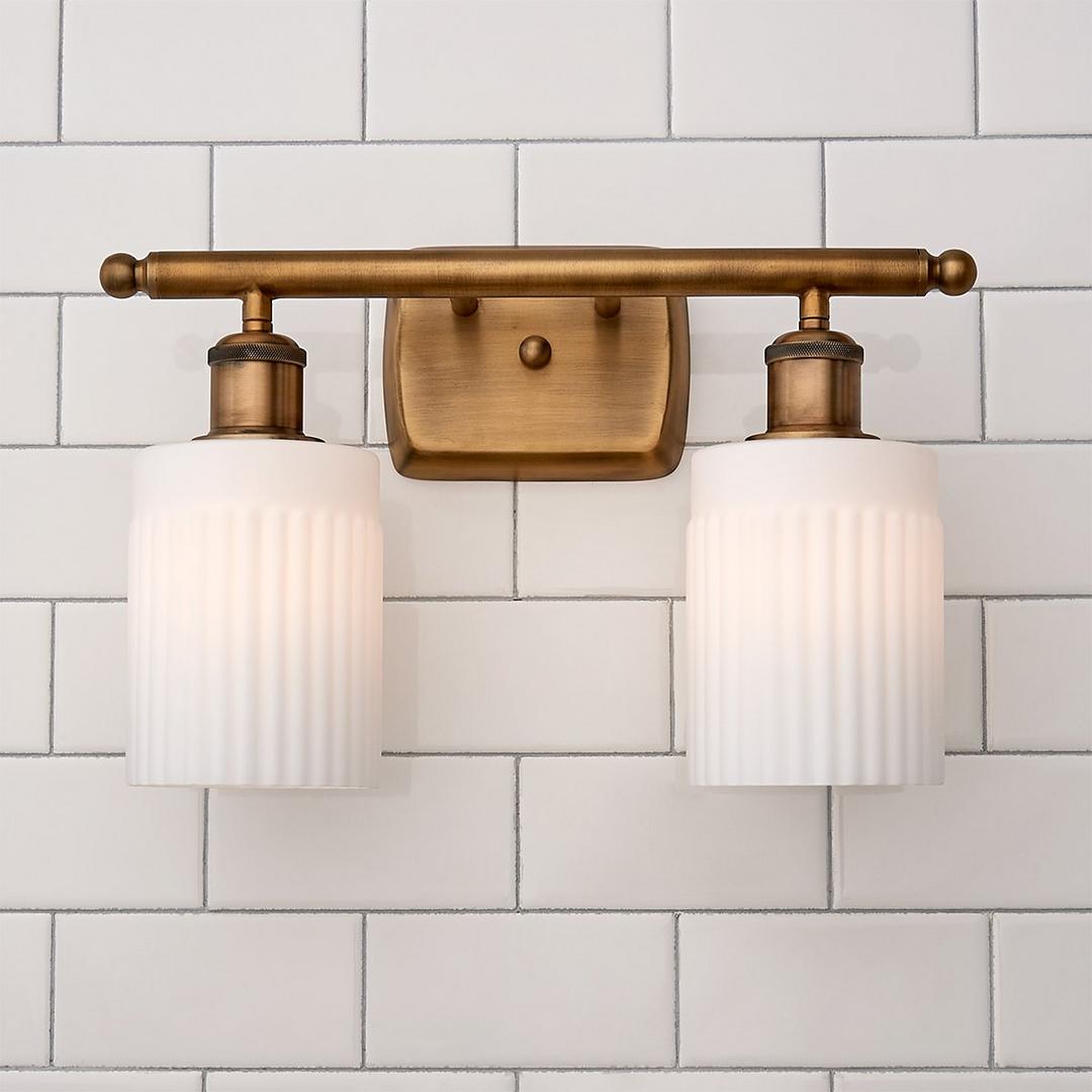 Ridged Austin Vanity Light - 2 Light | Shades of Light