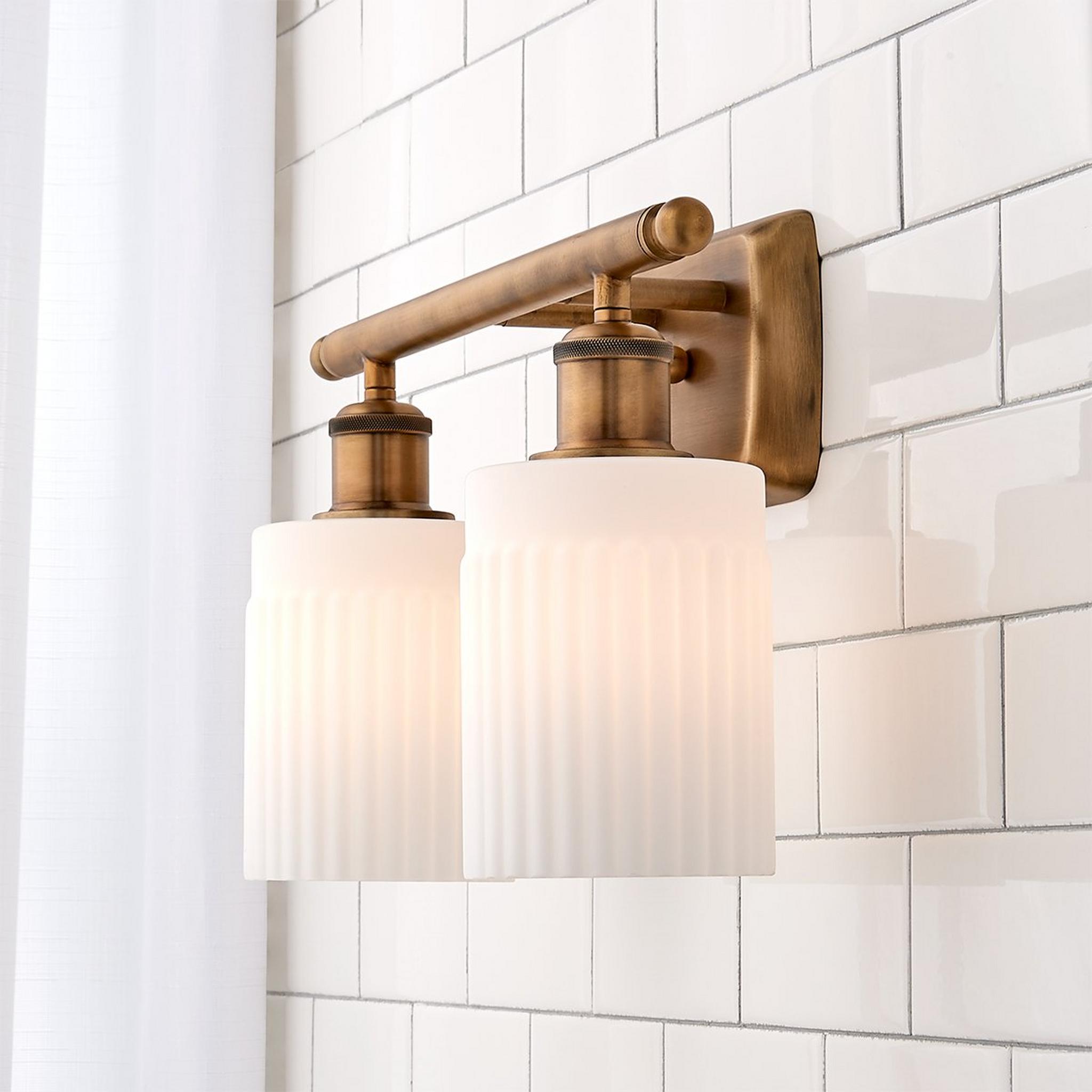 Ridged Austin Vanity Light - 2 Light | Shades of Light