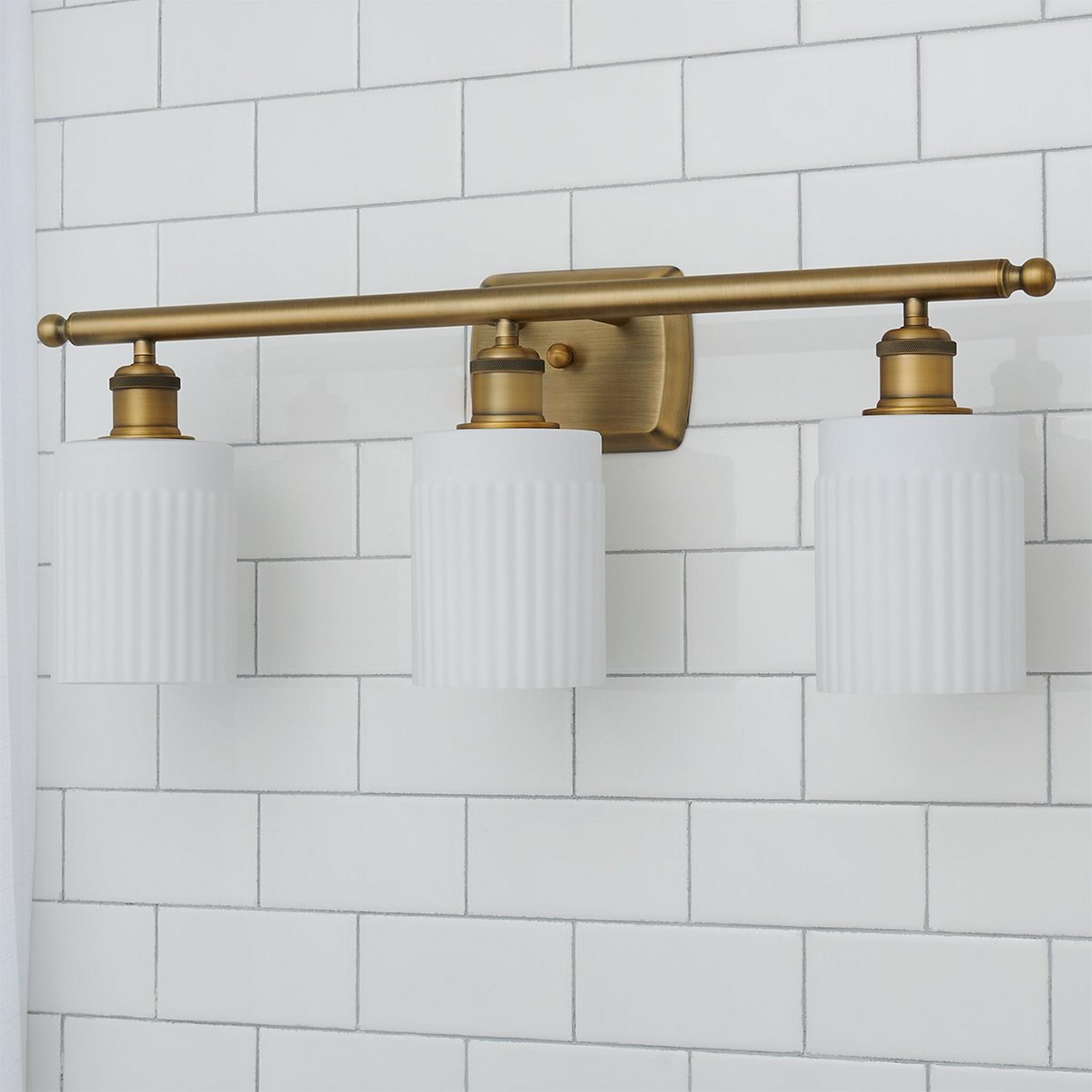 Ridged Austin Vanity Light - 3 Light | Shades of Light