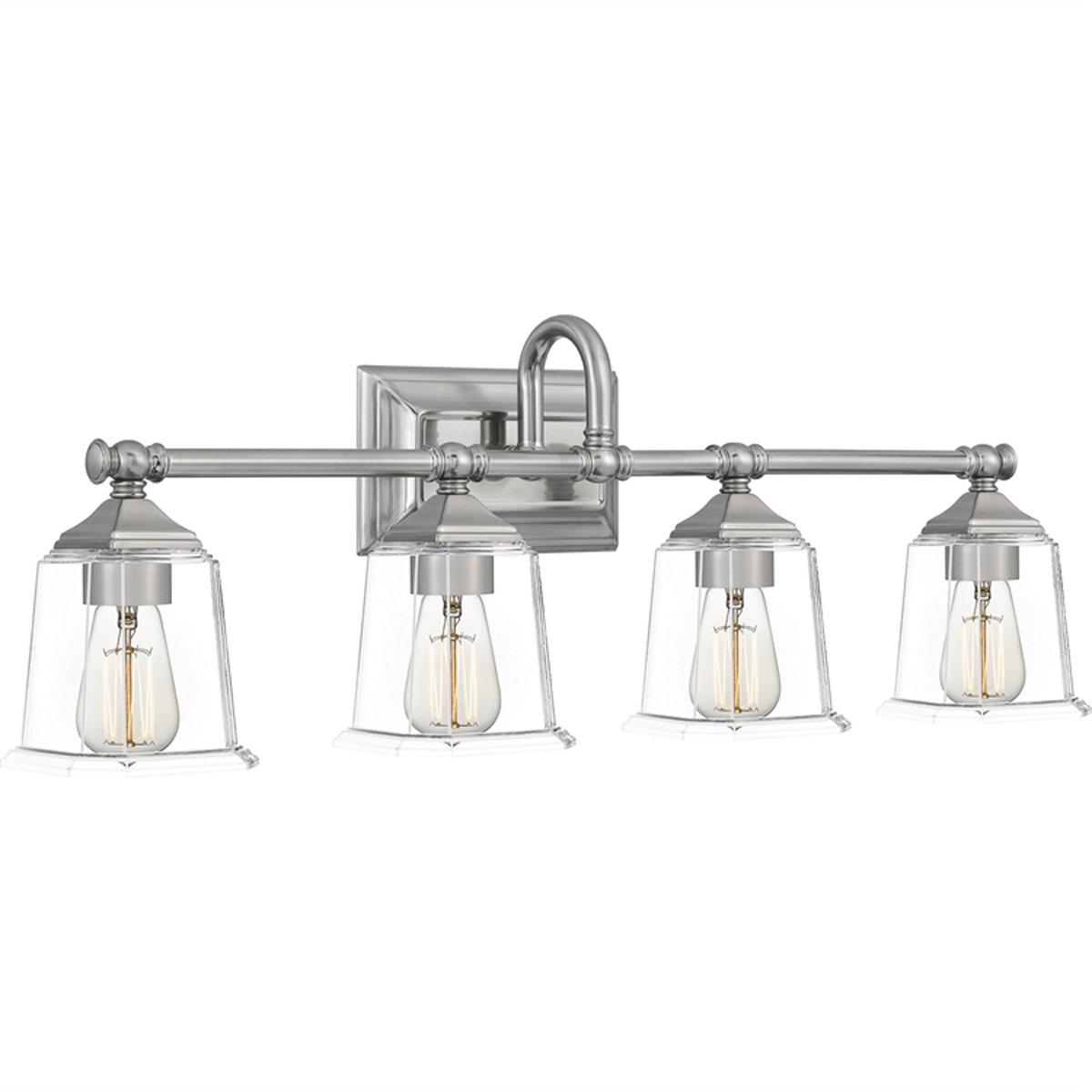 Refined Classic Vanity Light - 4 Light - Clear Glass