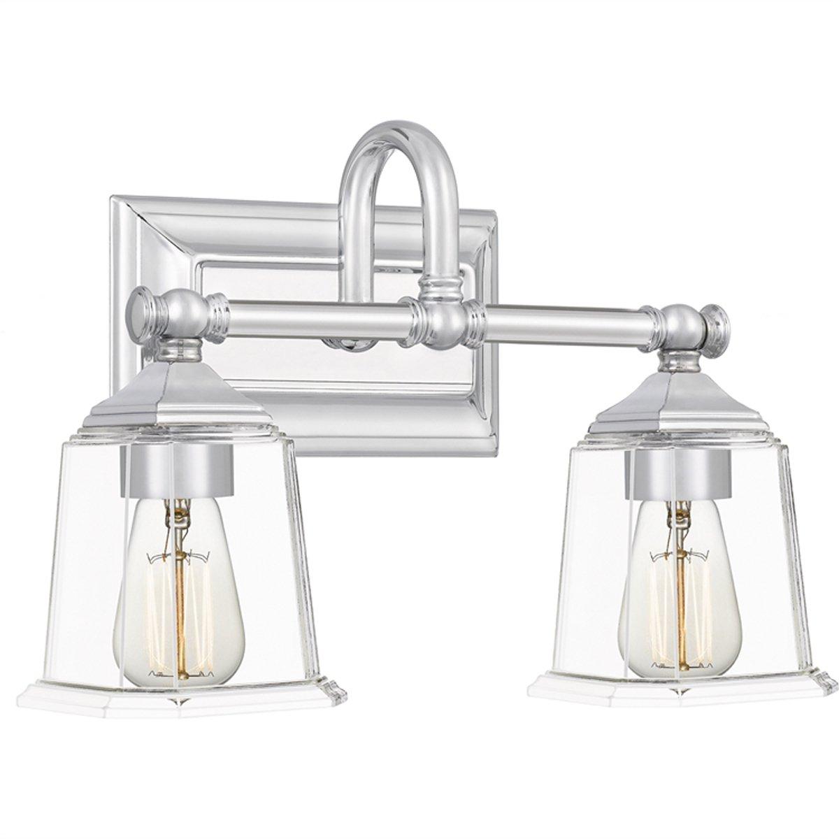 Refined Classic Vanity Light - 2 Light - Clear Glass