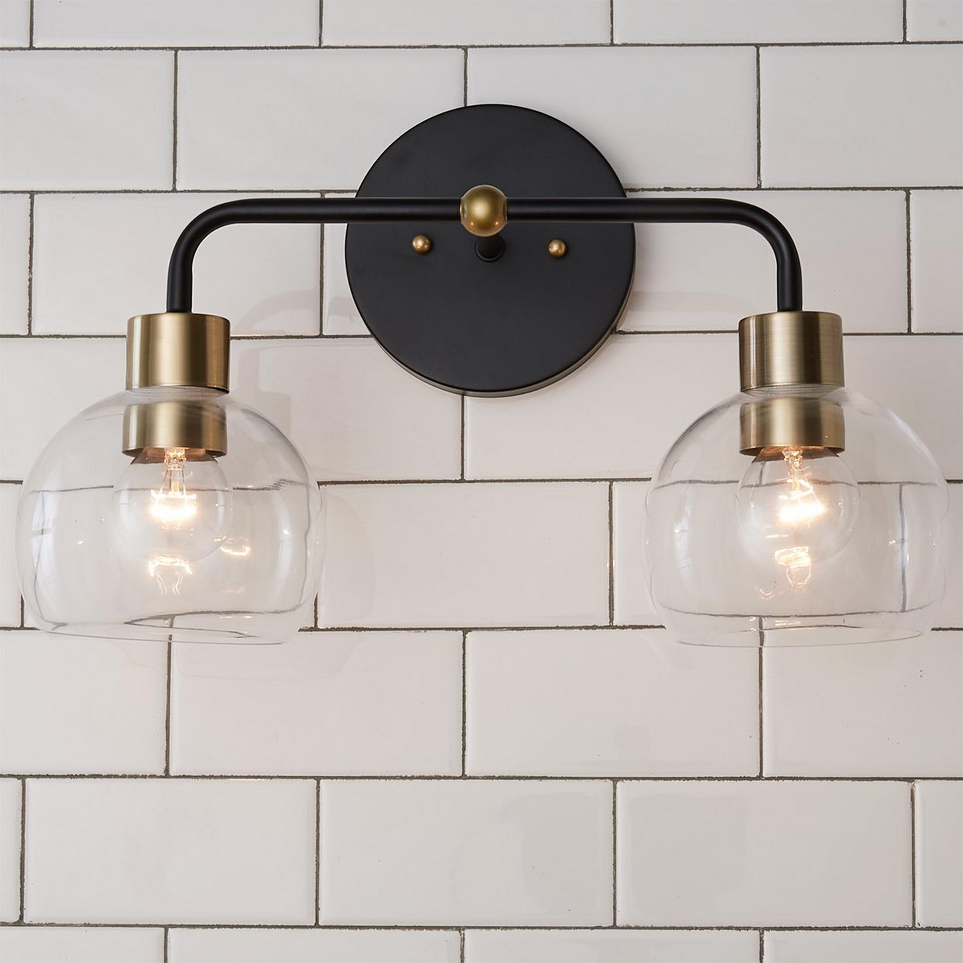 Young House Love Clear Glass Bubble Vanity Light - 2 Light | Shades of ...