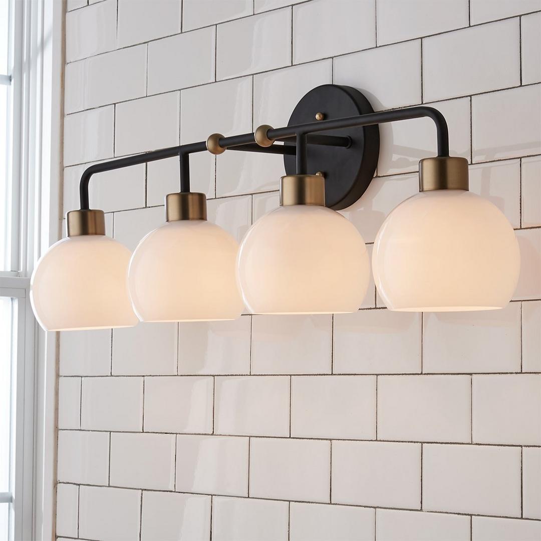 Young House Love Opal Glass Bubble Vanity Light - 4 Light | Shades of Light