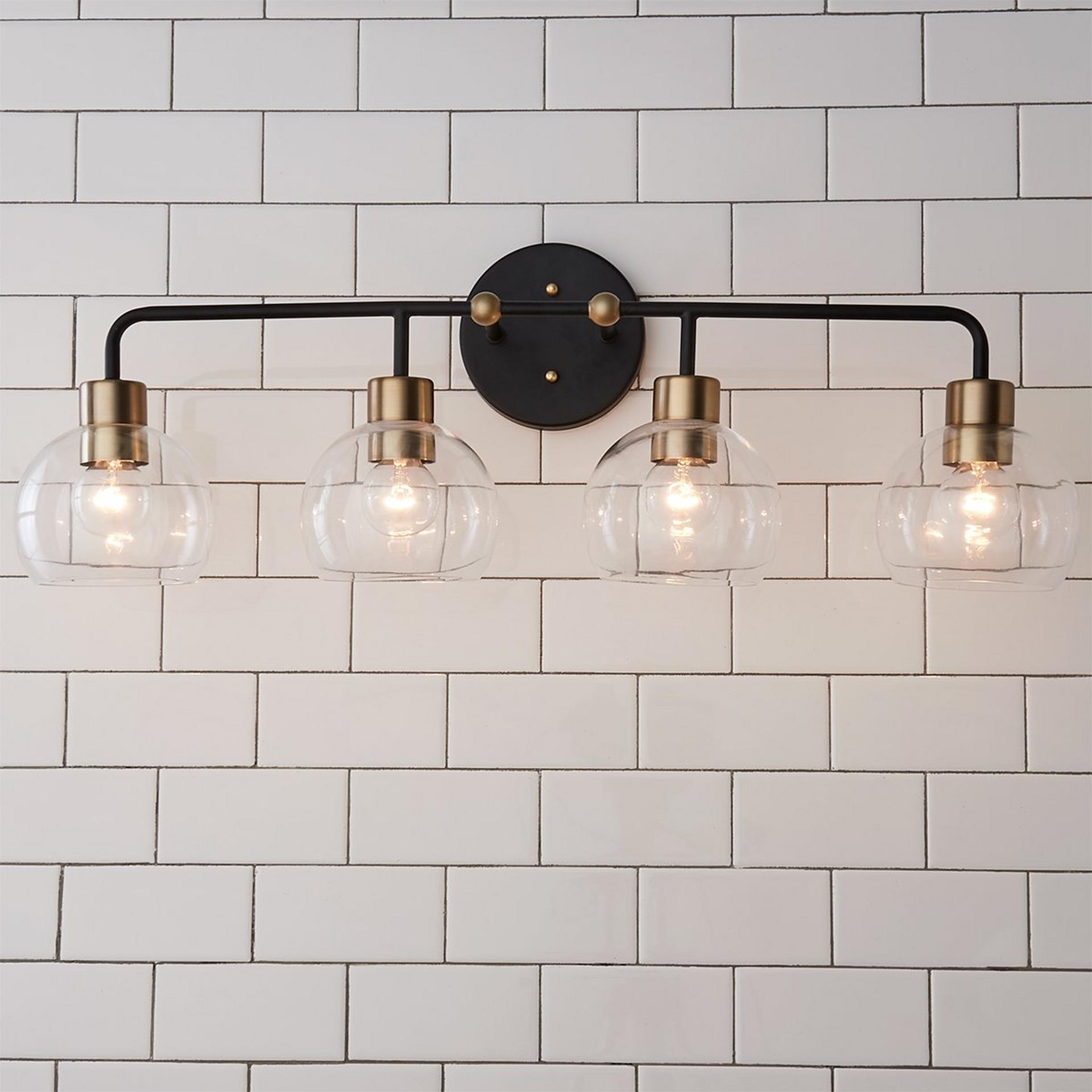 Young House Love Clear Glass Bubble Vanity Light - 4 Light | Shades of ...