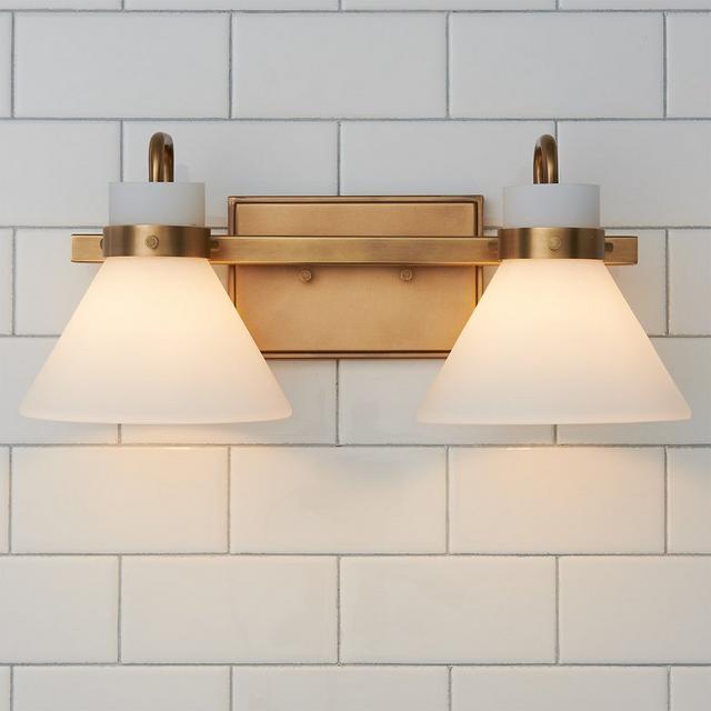 Tapered Pascall Vanity Light - 2 Light | Shades of Light