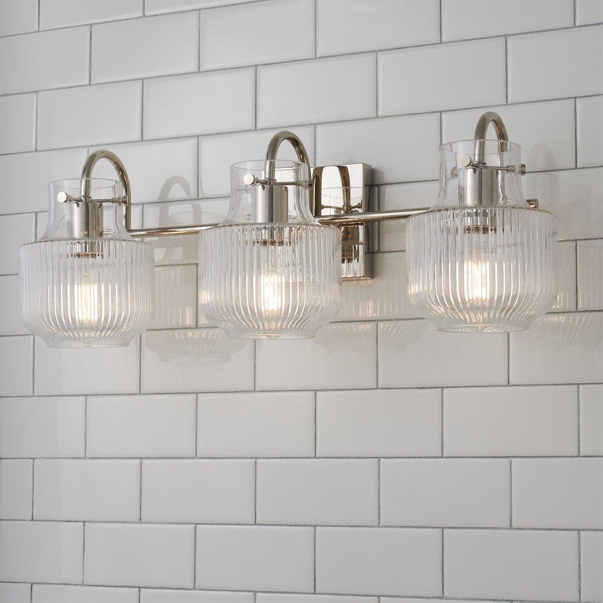 Fluted Tulip Vanity Light - 3 Light | Shades of Light