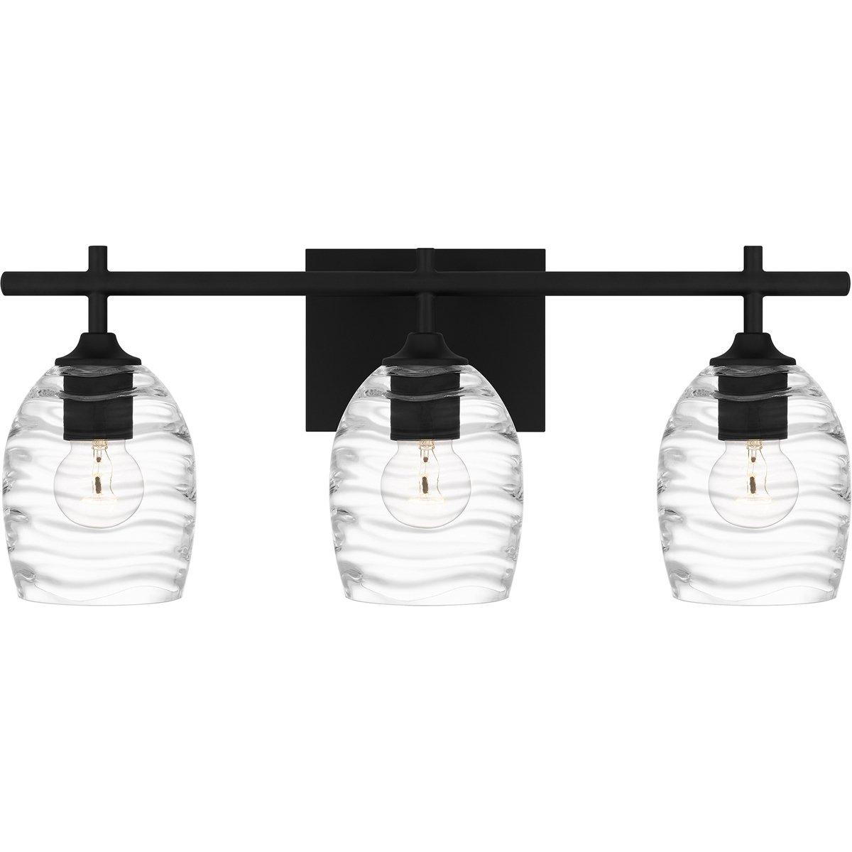 Wavy Glass Vanity Light - 3 Light | Shades of Light
