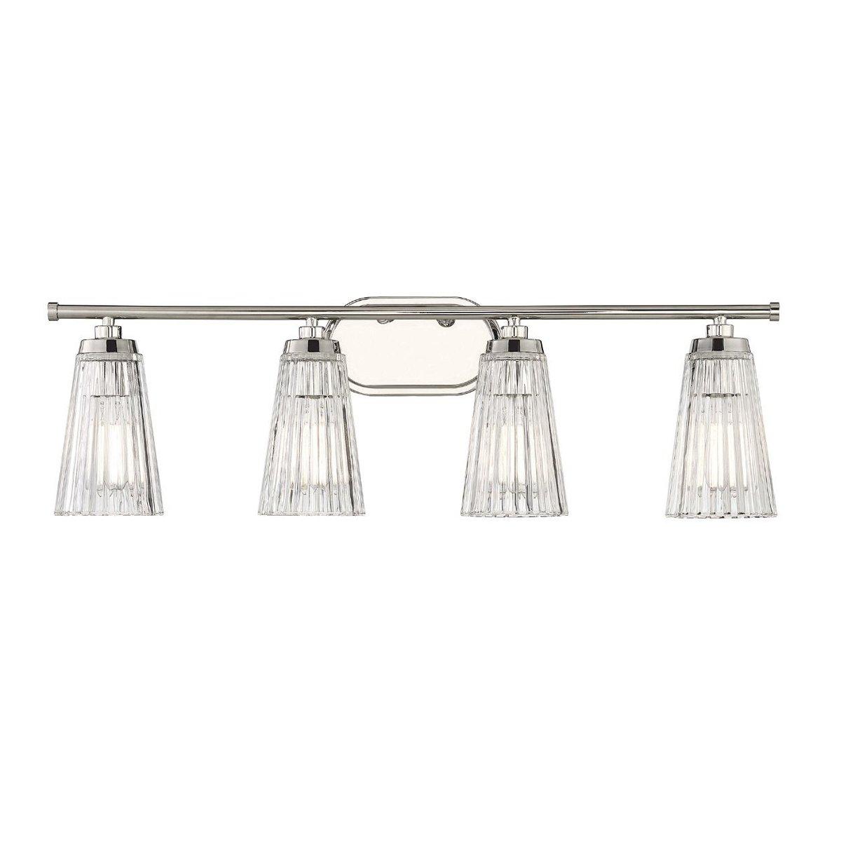 Cinematheque Ribbed Glass Vanity Light - 4 Light