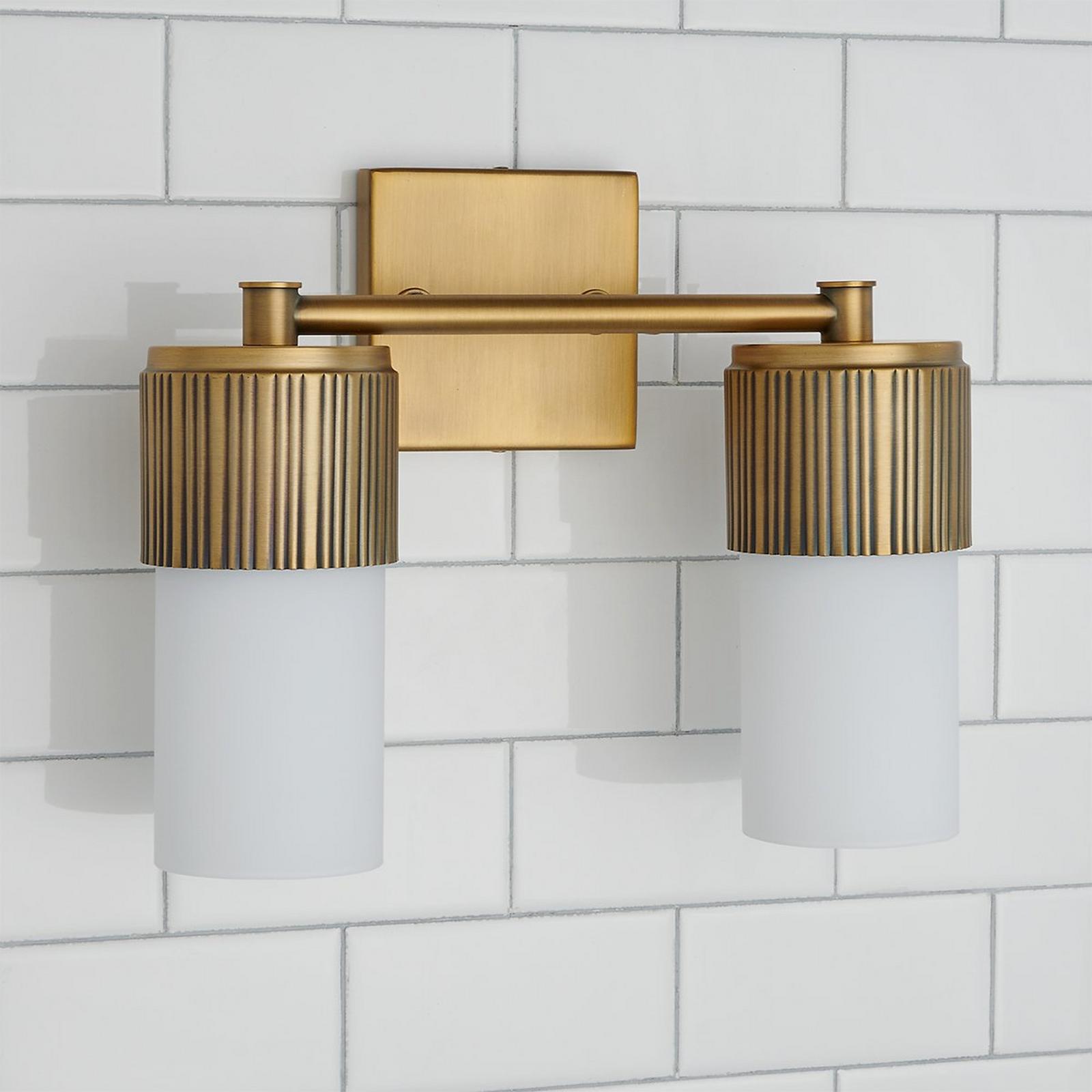 Mirza Opal Glass Vanity Light - 2 Light | Shades of Light