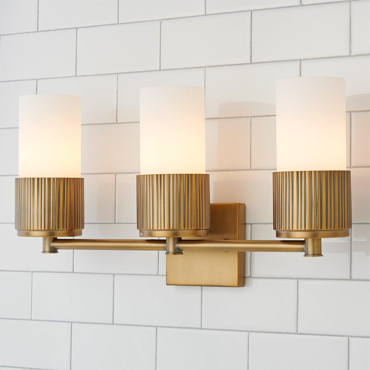 Mirza Opal Glass Vanity Light - 3 Light | Shades of Light
