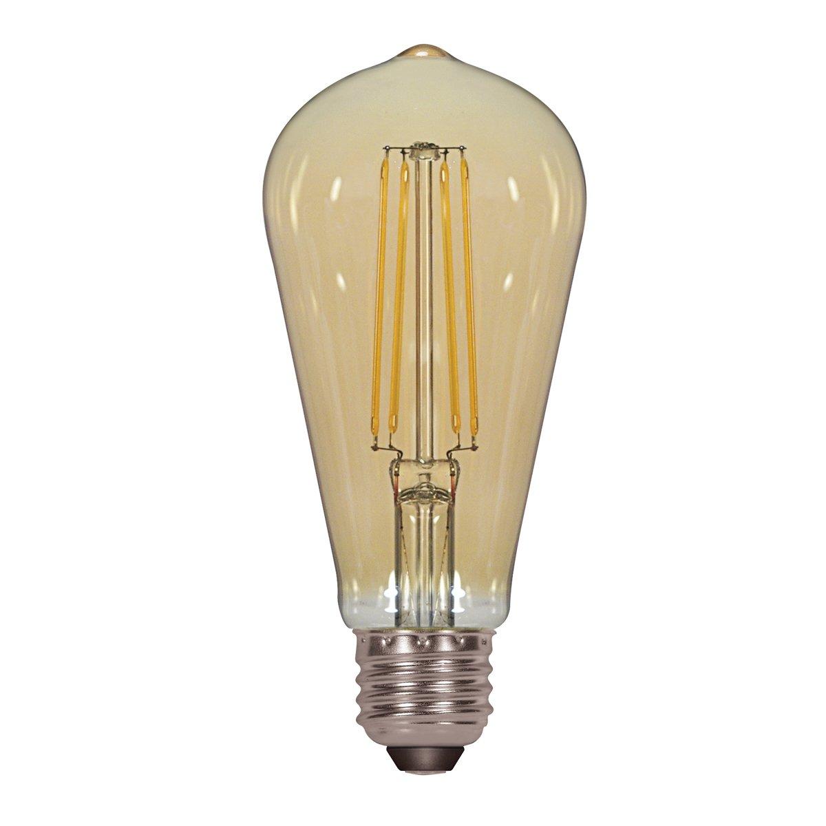 4.5 Watt LED Vintage Long Filament Medium Base Bulb - Amber