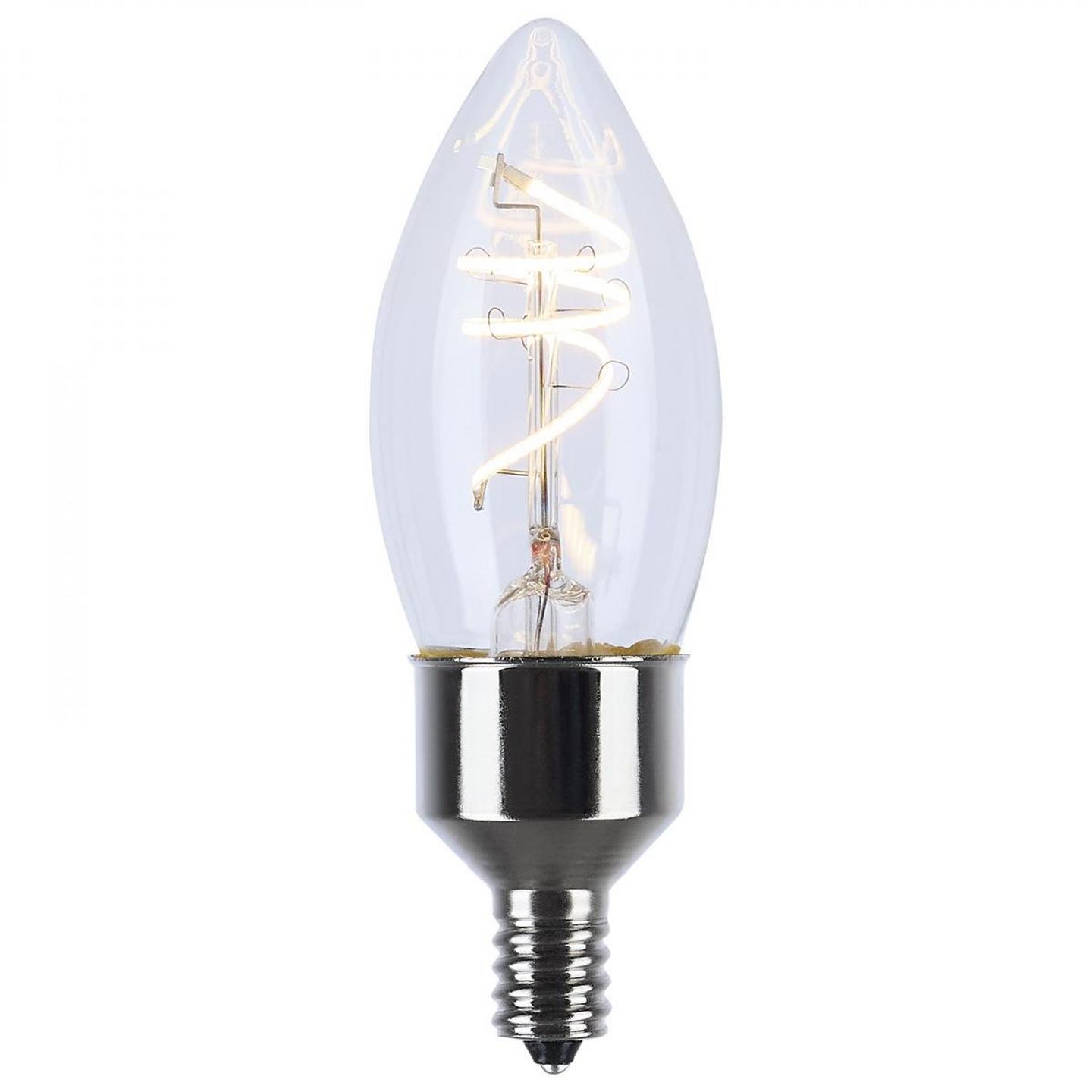 4 Watt B11 Gray Coil Filament Candelabra Base Bulb | Shades of Light