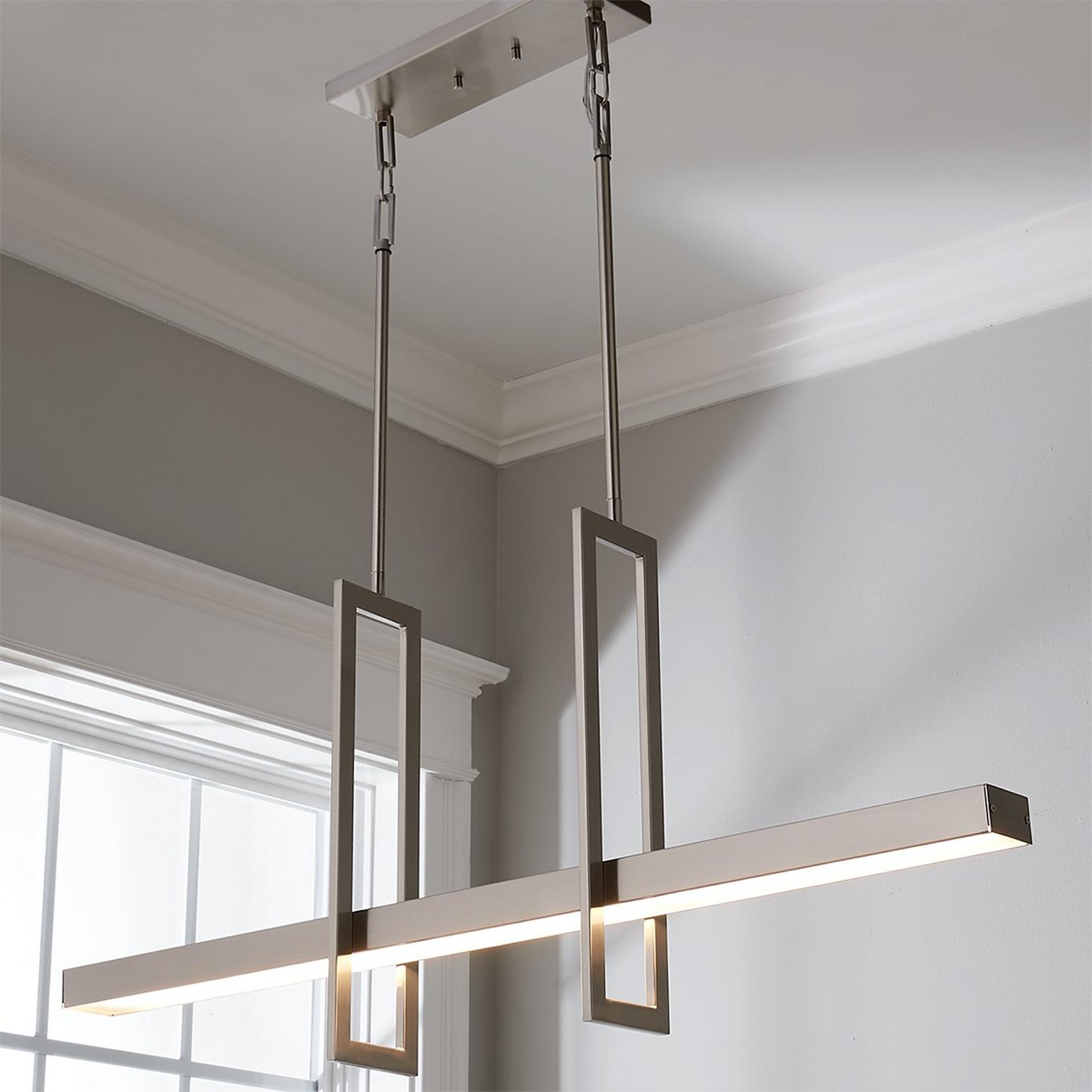 Modern Balance Beam LED Island Chandelier | Shades of Light