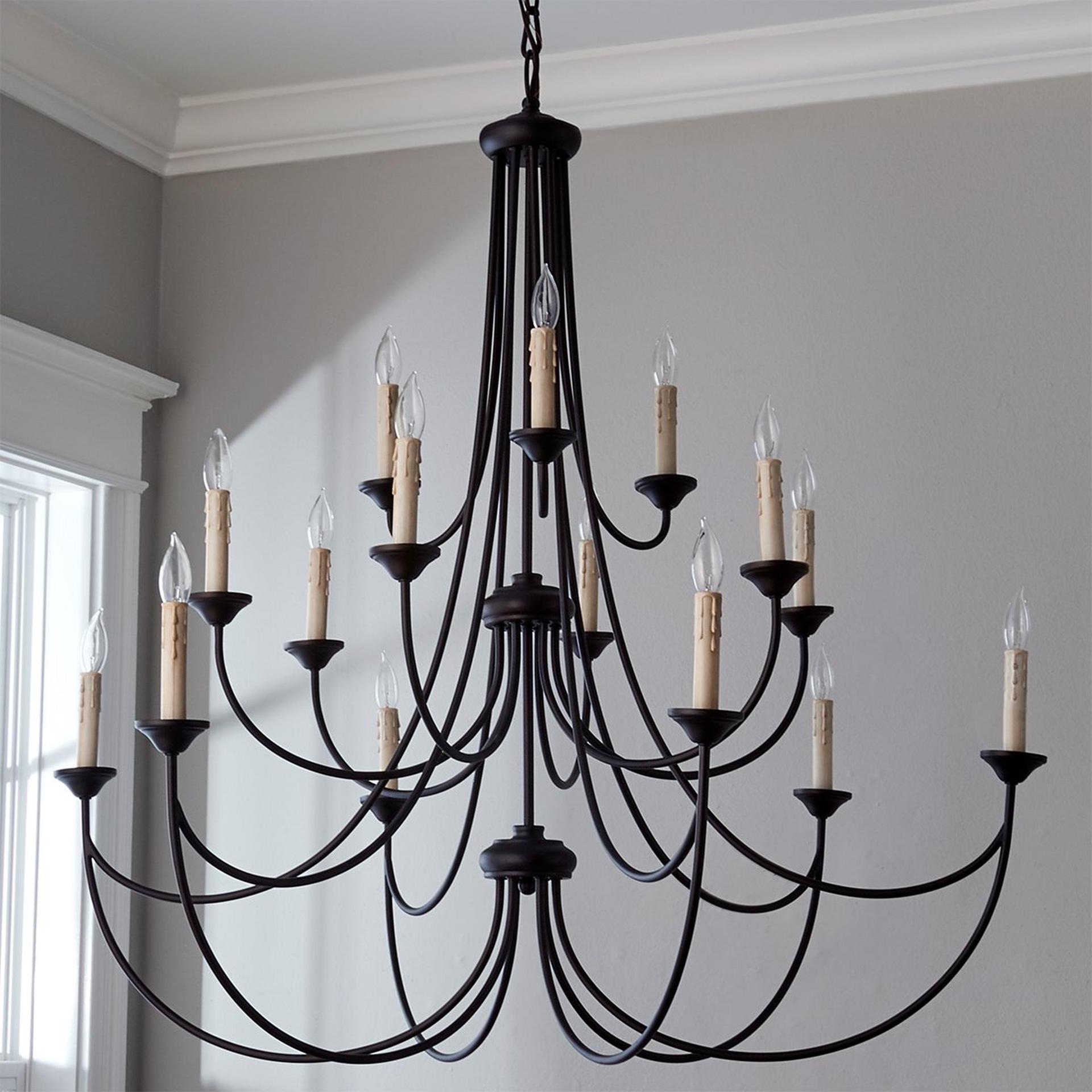 Transitional Colonial Chandelier - Large | Shades of Light