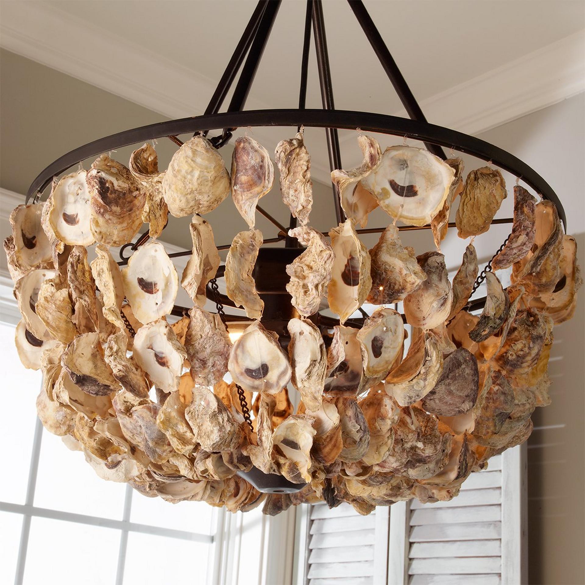 Oyster Shell Basket Chandelier | Shades of Light