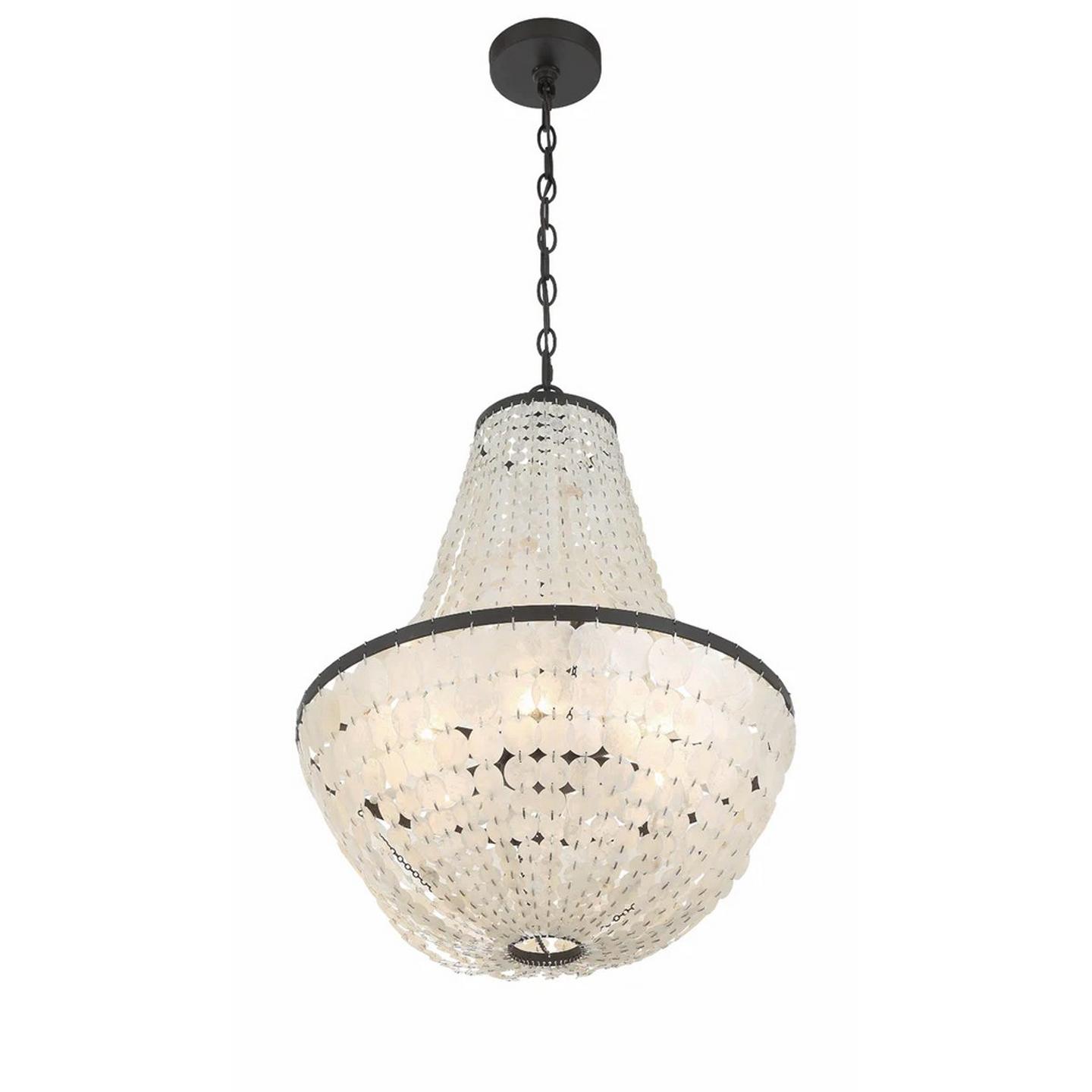 Elegant Capiz Shell Basket Chandelier | Shades of Light