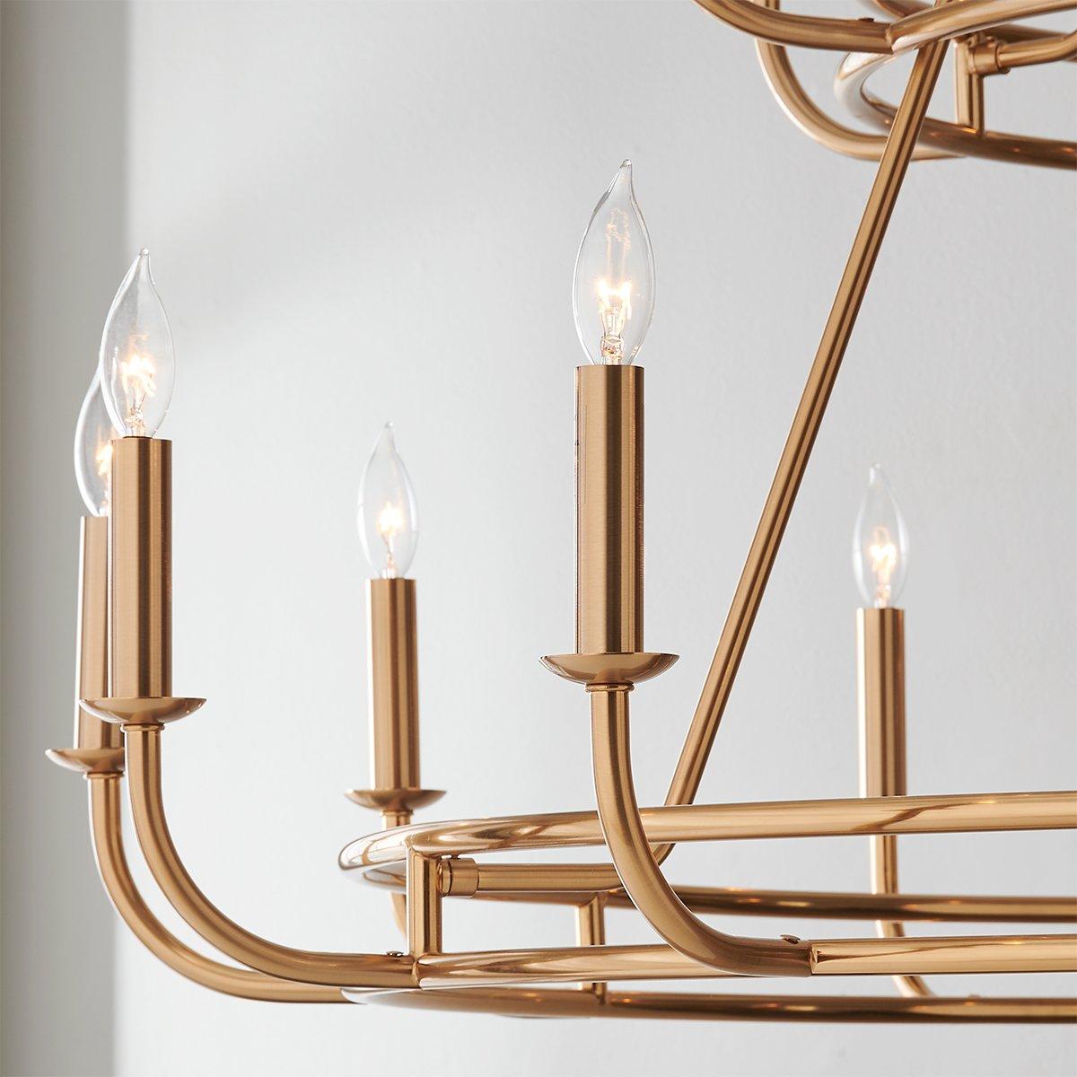 Solid Brass Two Tier Chandelier