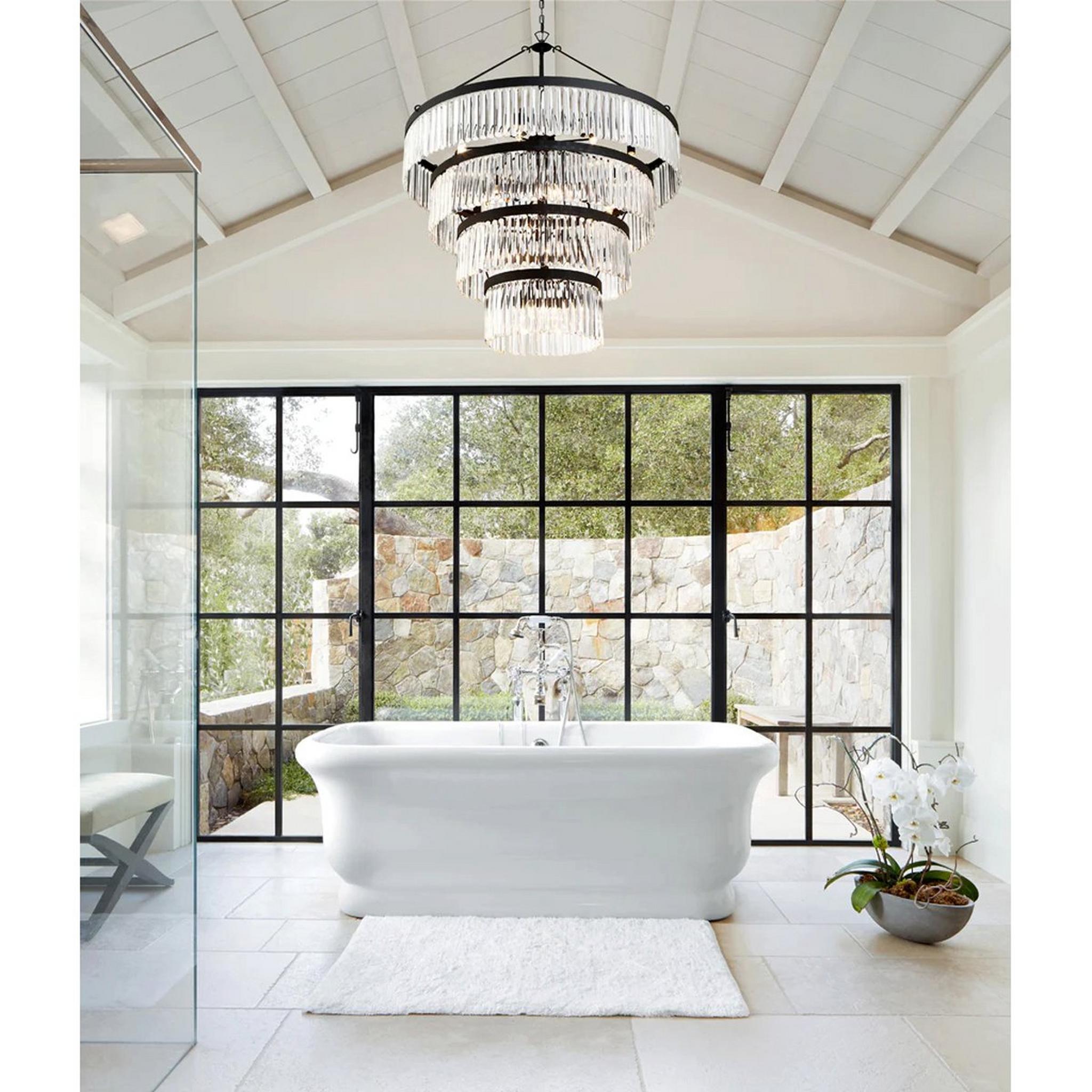 Crystal Alstro Four-Tier Chandelier | Shades of Light
