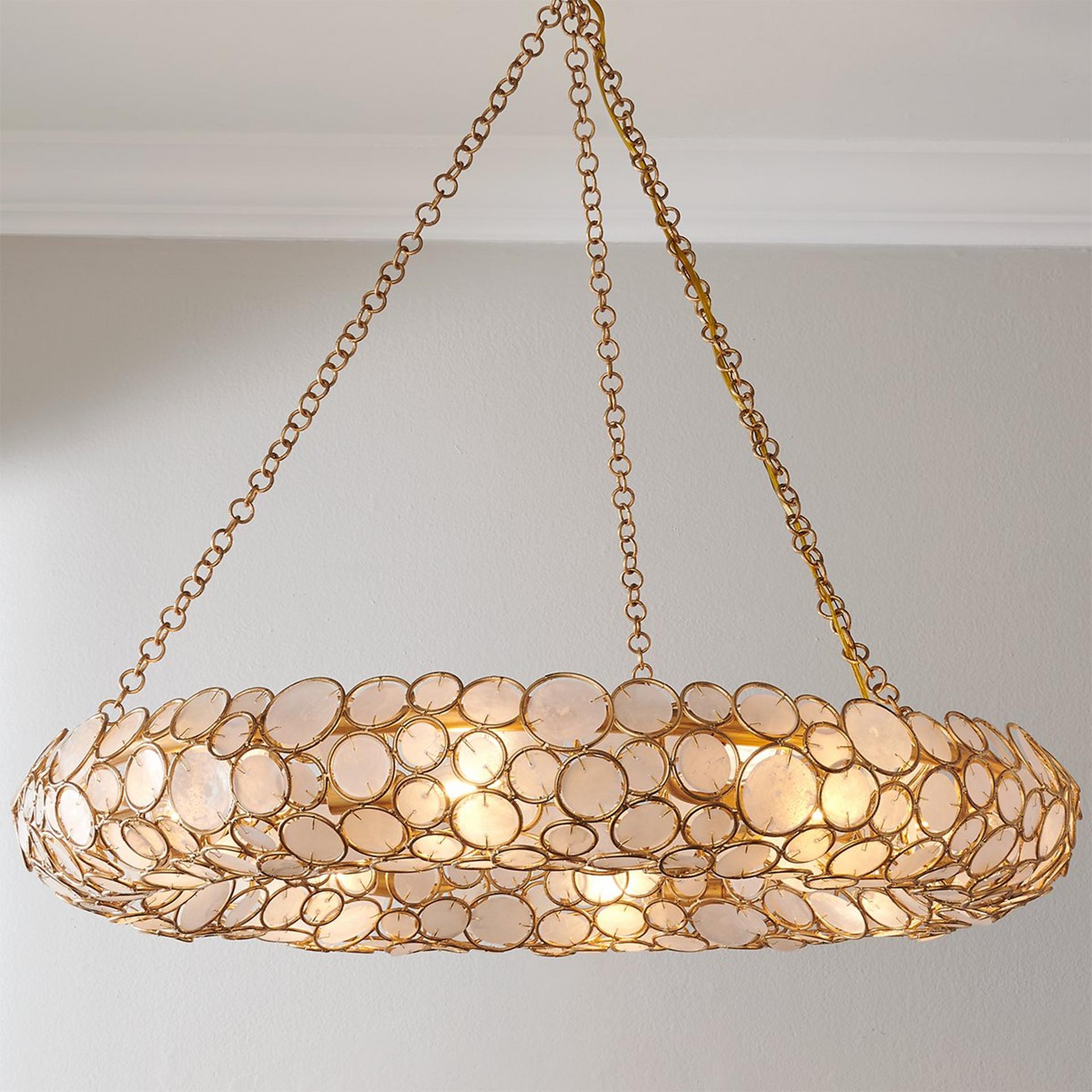 Charisma Capiz Convertible Chandelier | Shades of Light