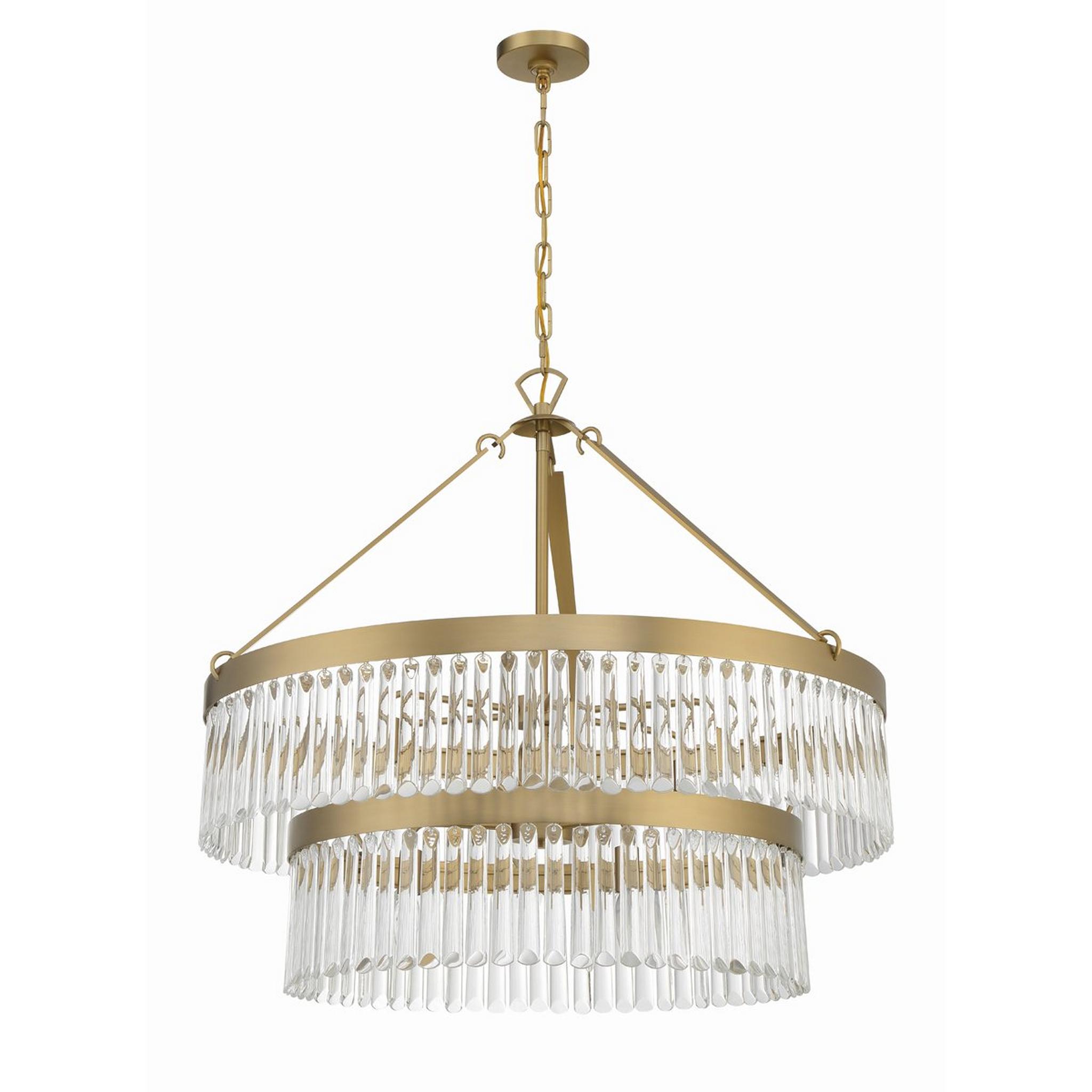 Crystal Alstro Two-Tier Chandelier | Shades of Light