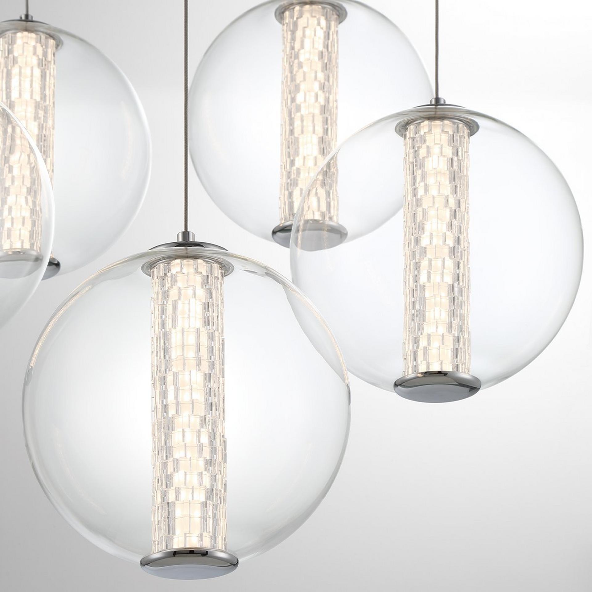 Spectrogram LED Chandelier - 5 Light - Clear | Shades of Light