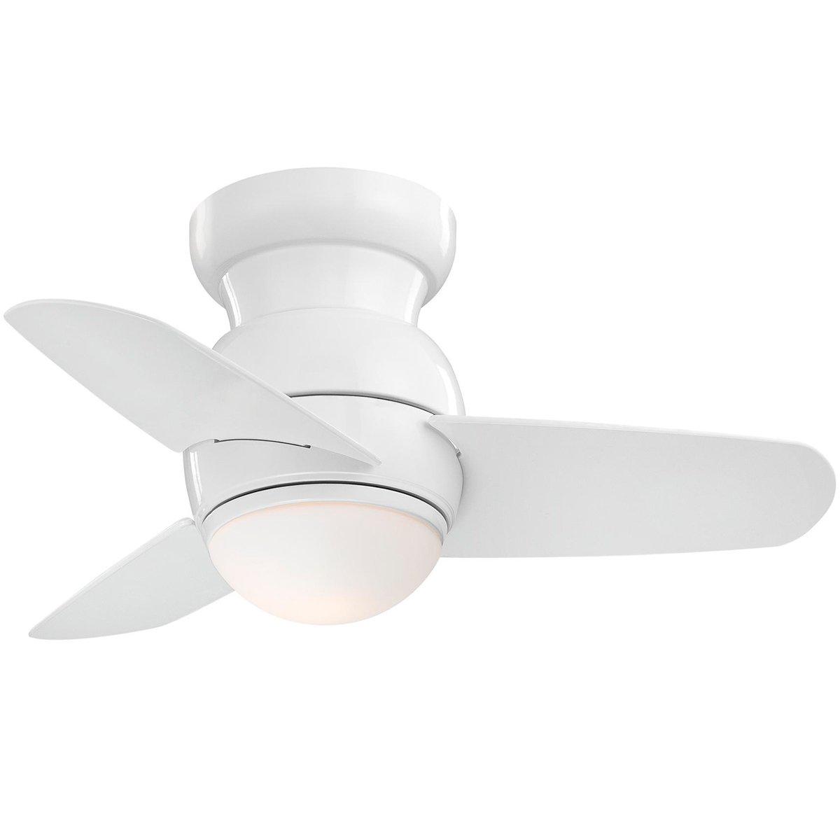 26" Spacesaving Flush Mount LED Ceiling Fan | Shades of Light