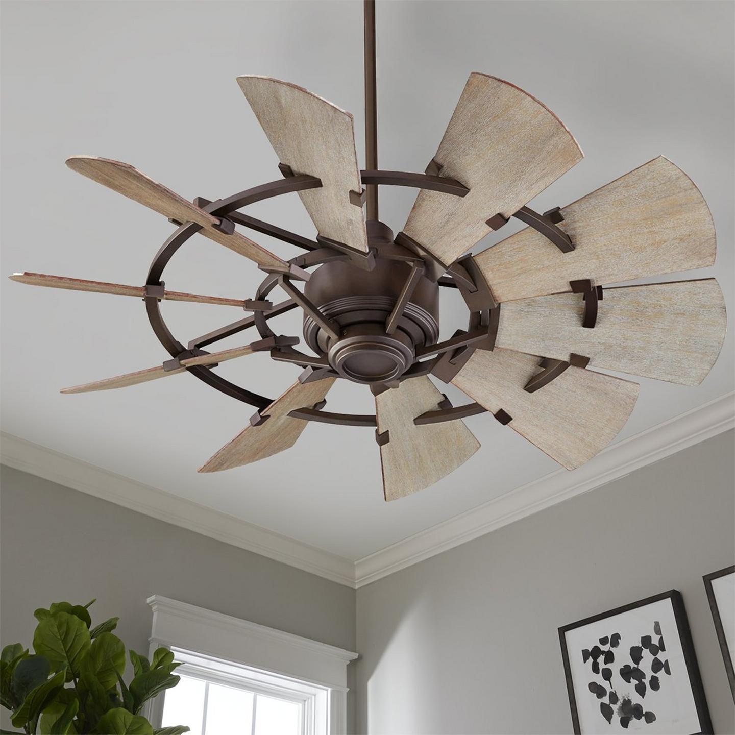 44" Rustic Windmill Fan | Shades of Light
