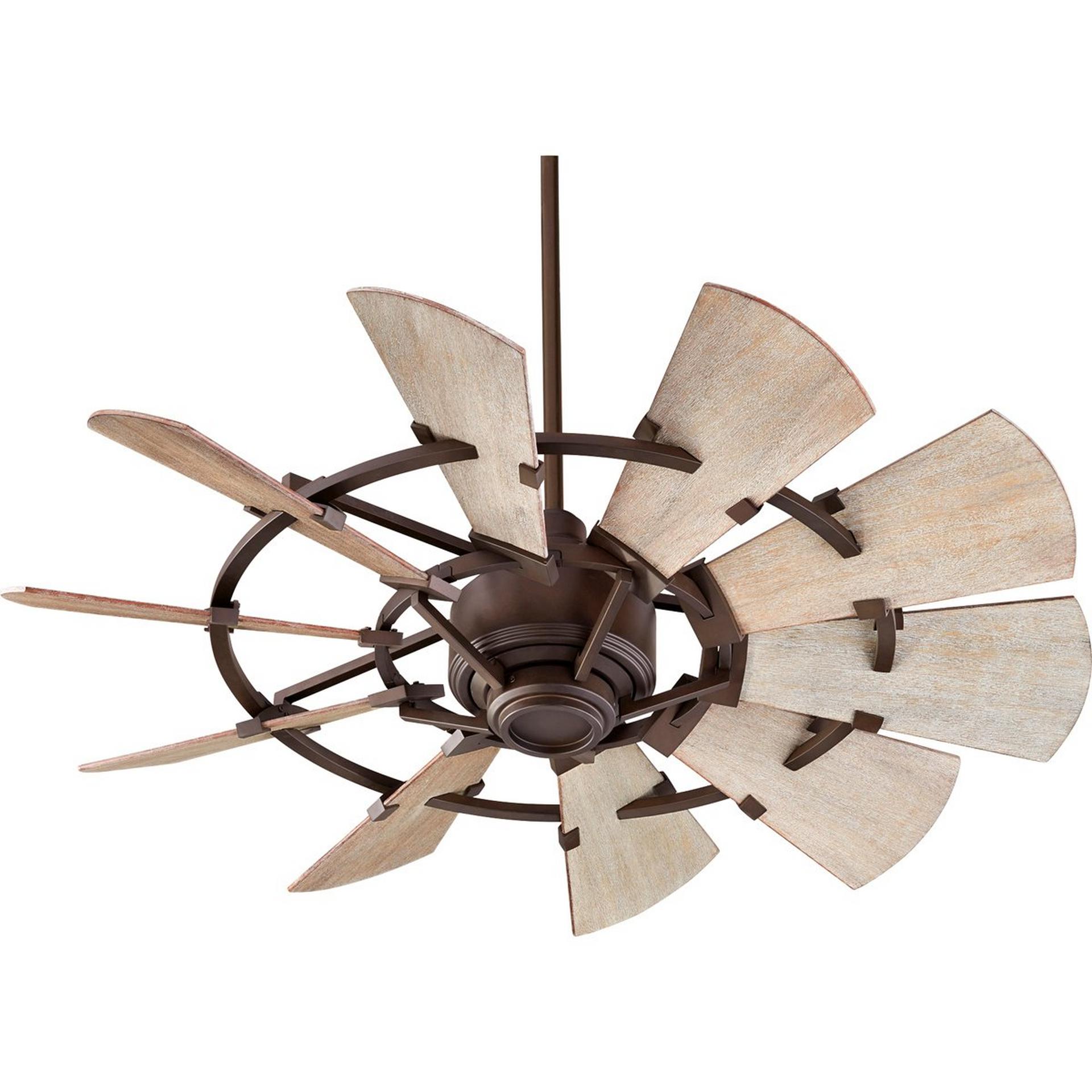 44" Outdoor Rustic Windmill Fan | Shades of Light