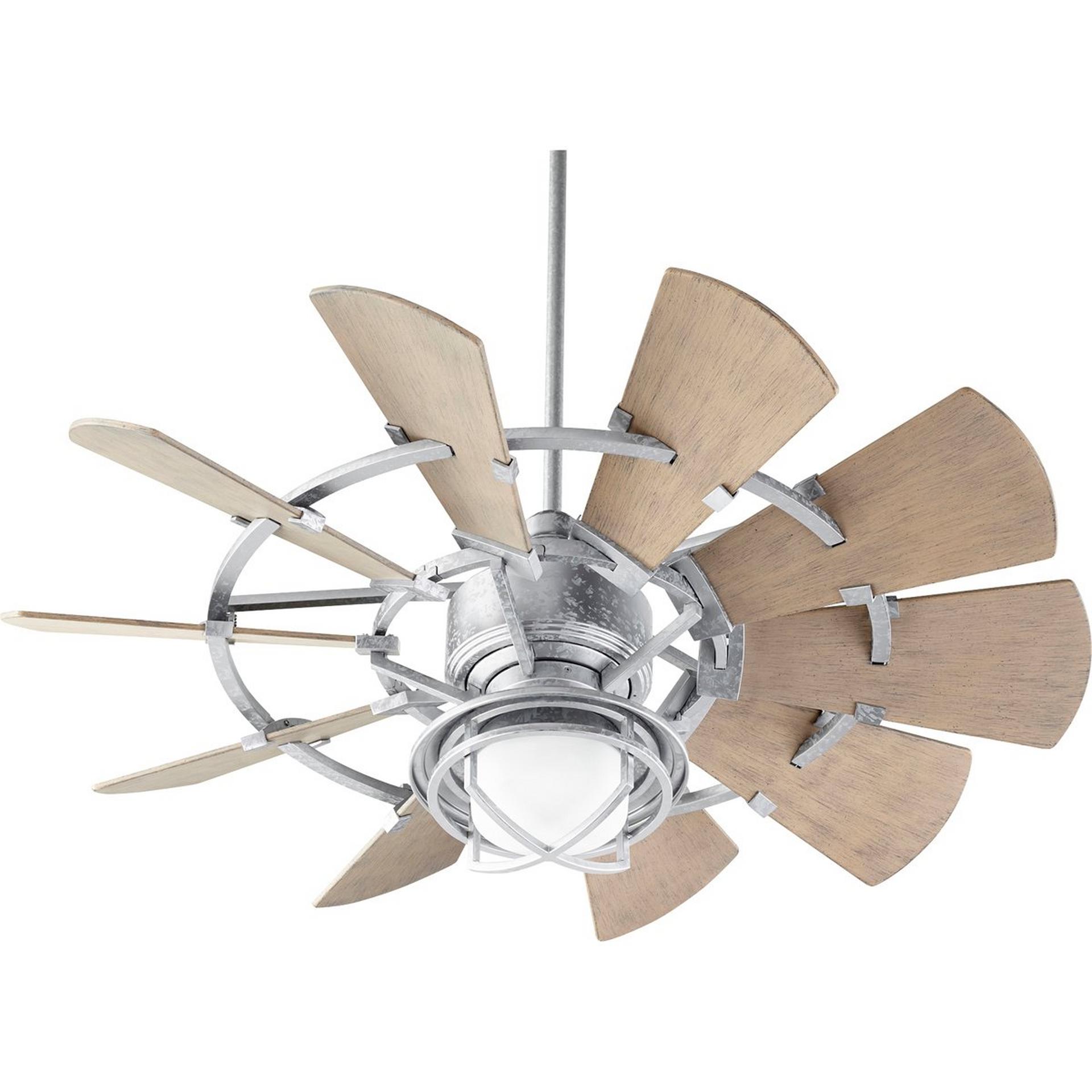 44" Outdoor Rustic Windmill Ceiling Fan | Shades of Light