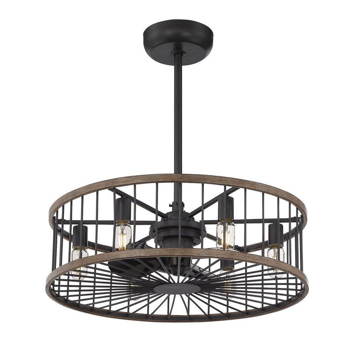 26" City Cage LED Ceiling Fandelier | Shades of Light