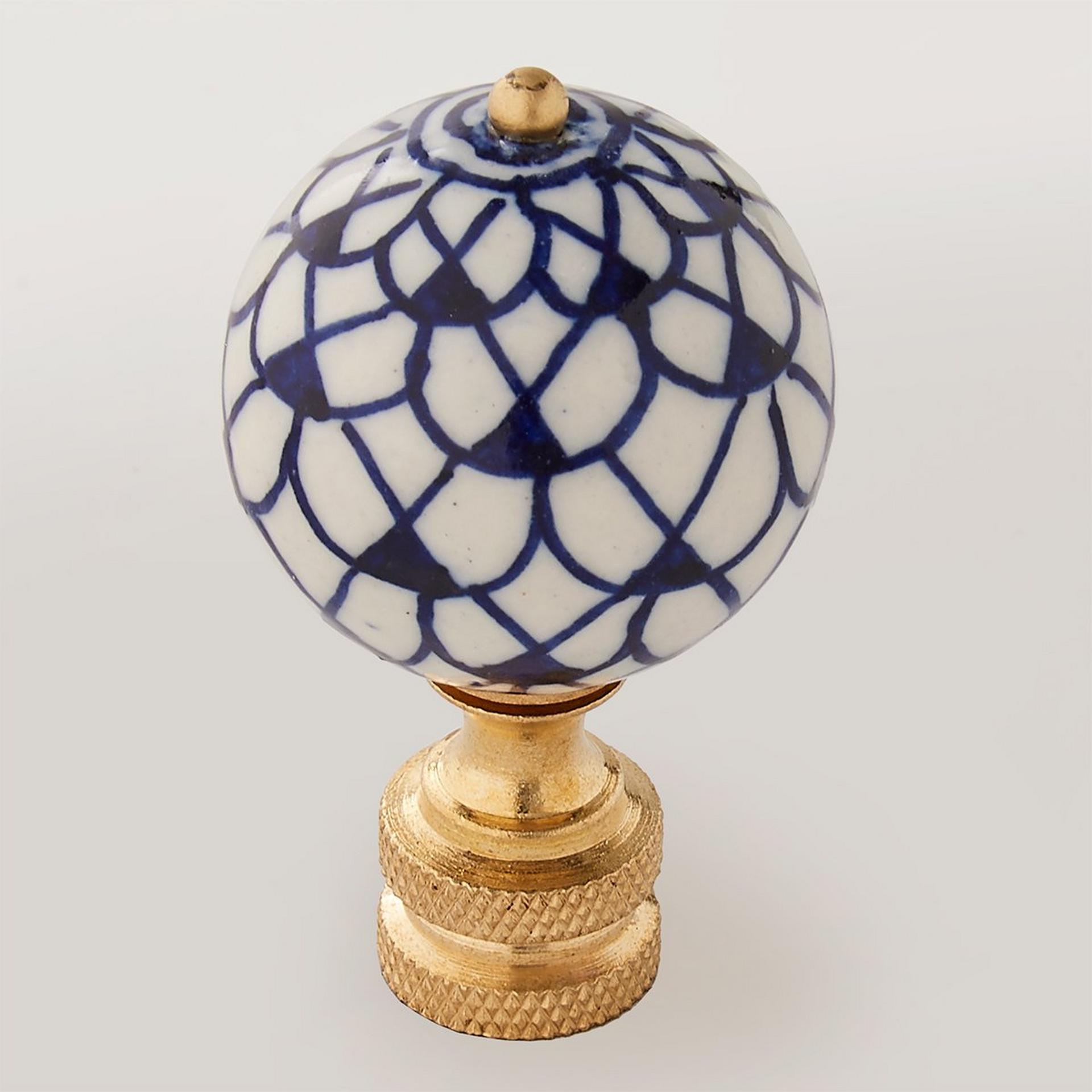 Feathered Porcelain Finial | Shades of Light