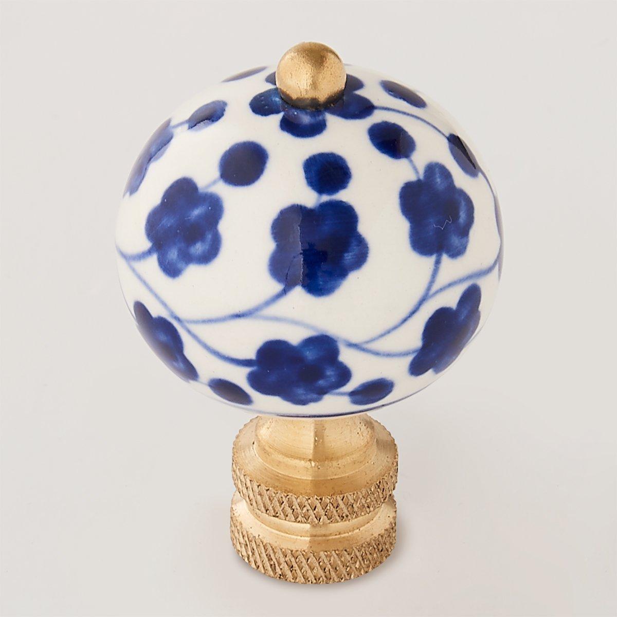 Floral Porcelain Finial | Shades of Light