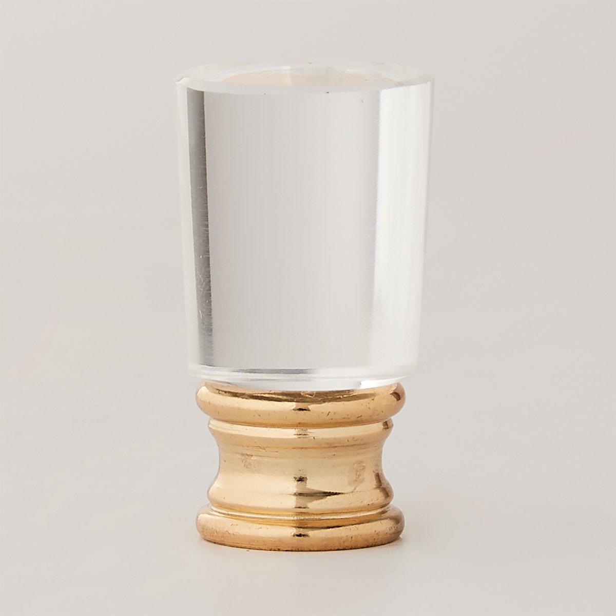 Crystal Cylinder Polished Nickel 1.5" | Shades of Light