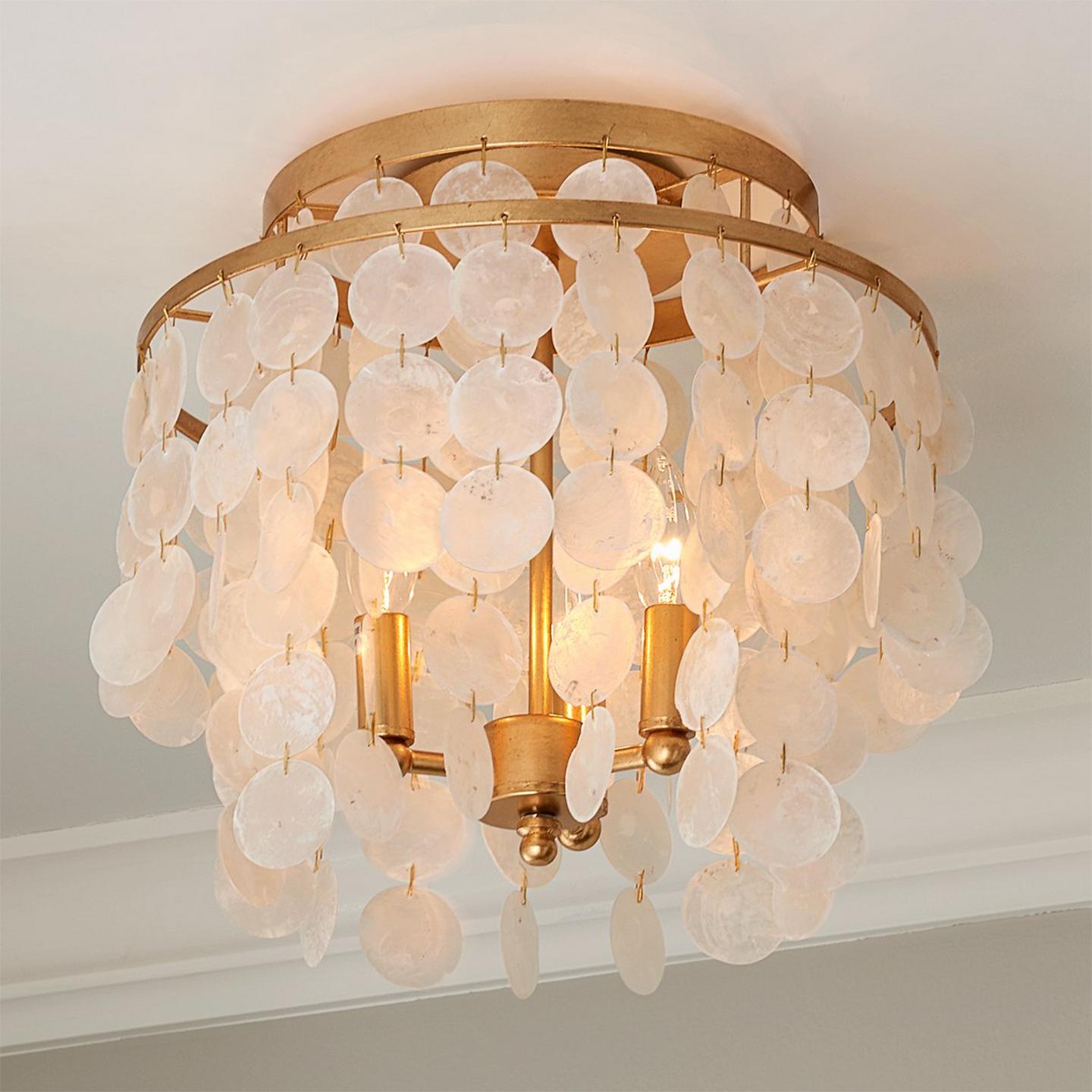 Elegant Capiz Shell Ceiling Light | Shades of Light