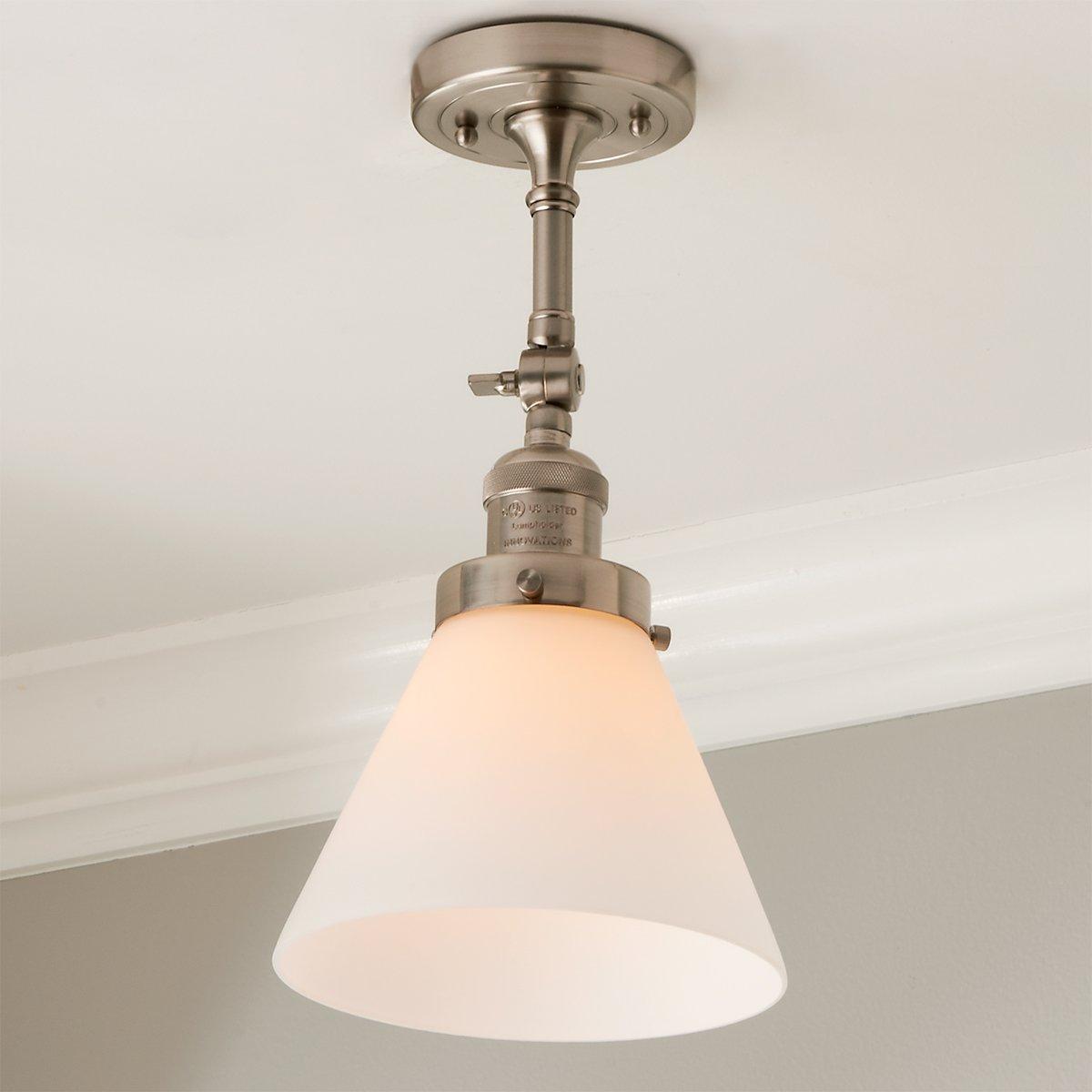 Restoration Swivel Arm Convertible Light - Frosted Glass | Shades of Light