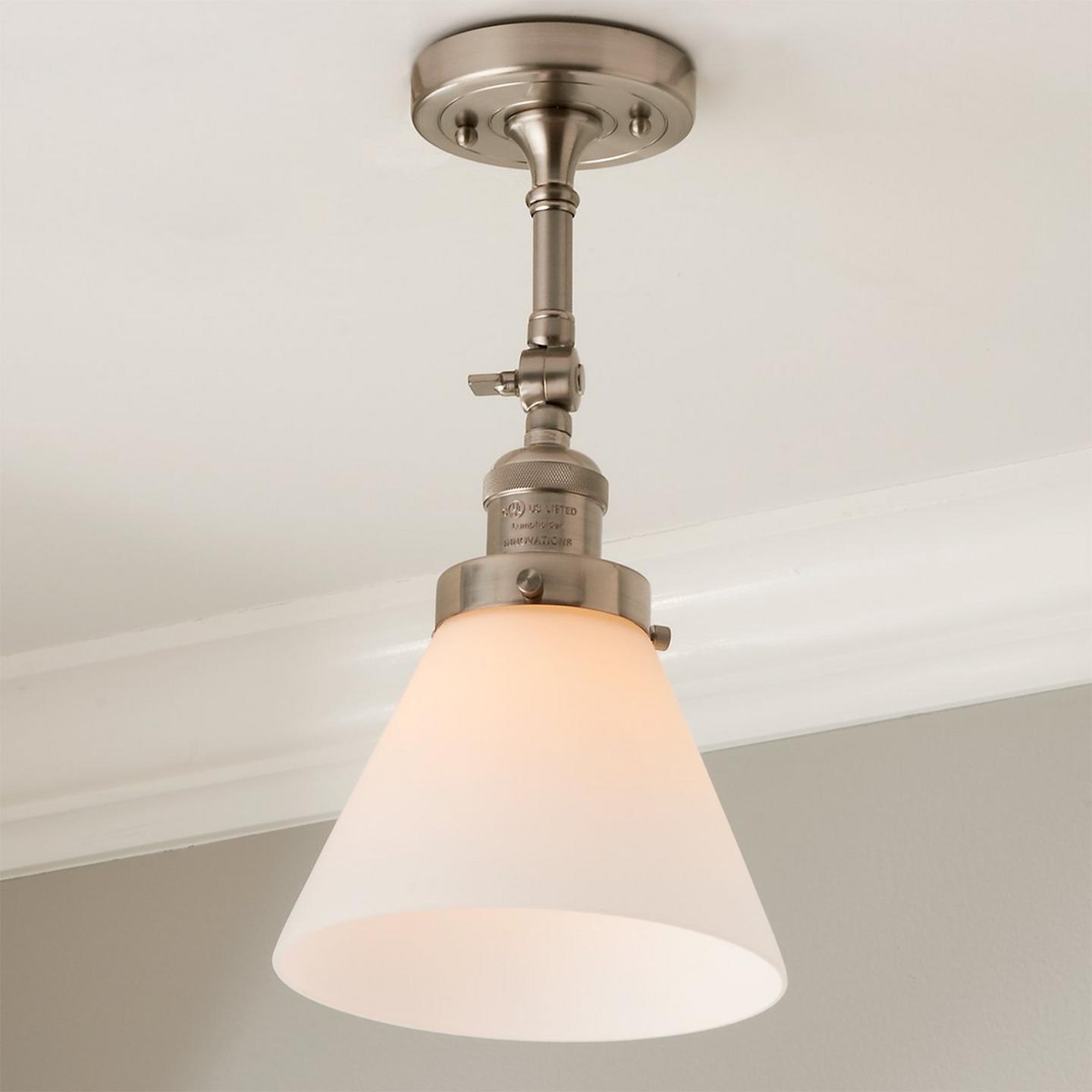 Restoration Swivel Arm Convertible Light - Frosted Glass | Shades of Light