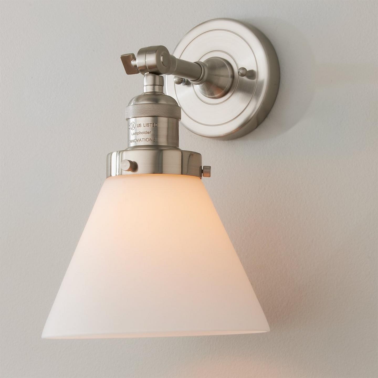 Restoration Swivel Arm Convertible Light - Frosted Glass | Shades of Light