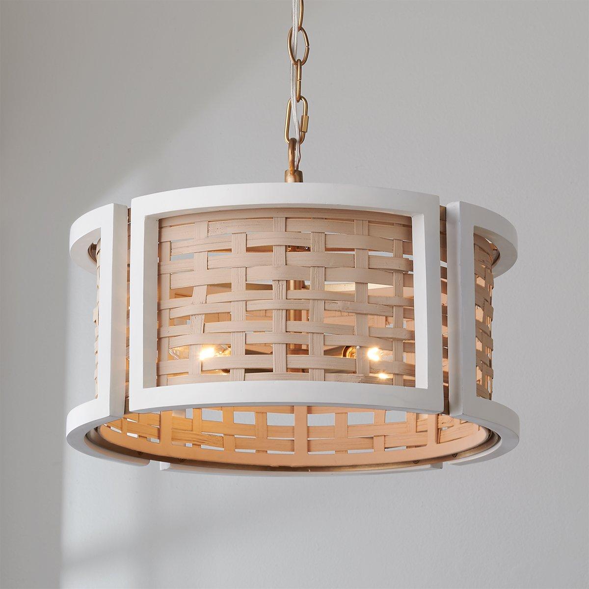 Natural Navarro Convertible Semi-Flush Ceiling Light | Shades of Light