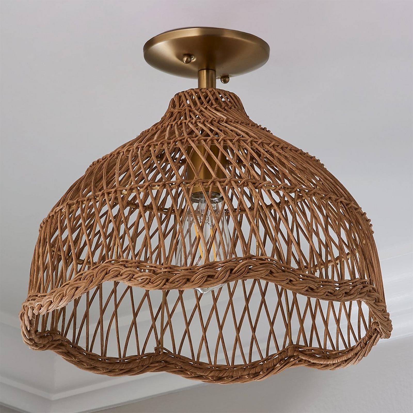 Young House Love Scallop Rattan Ceiling Light | Shades of Light