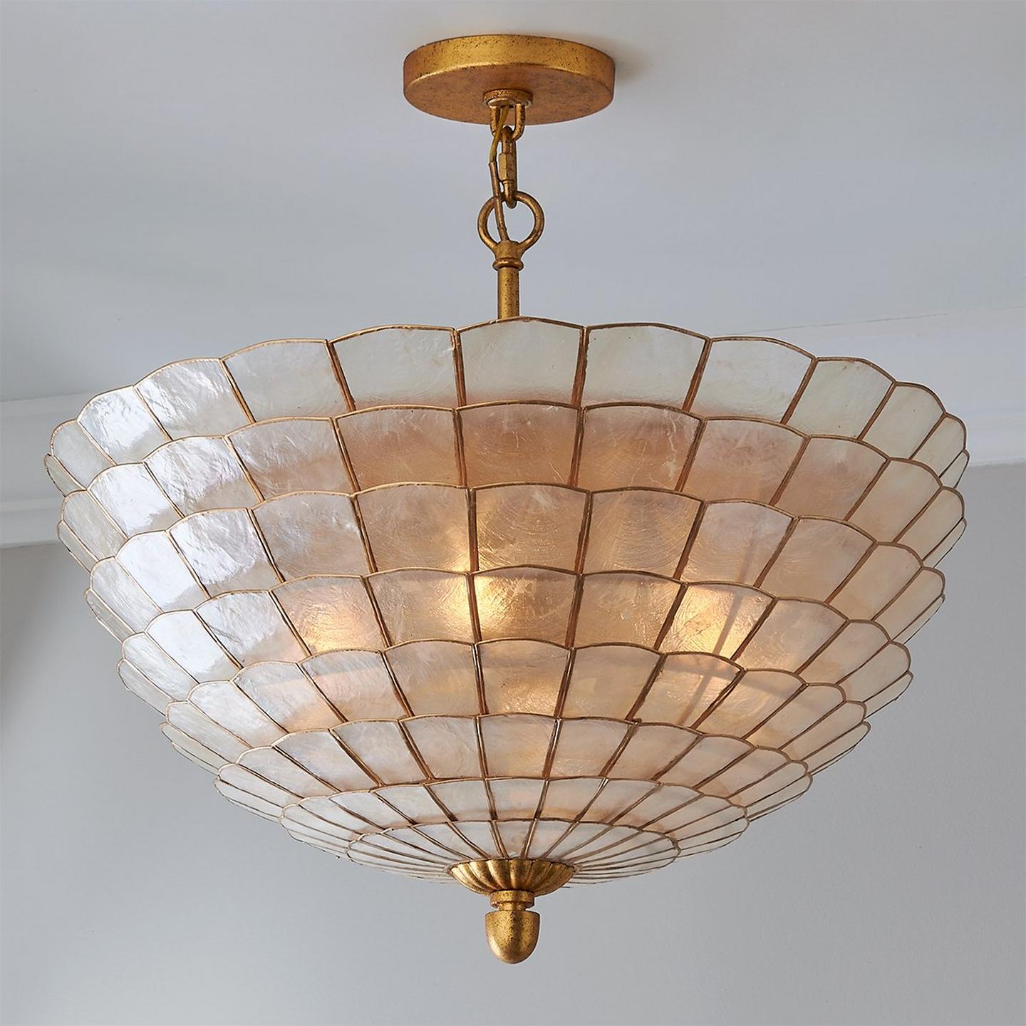 Sandra Capiz Convertible Semi-Flush Ceiling Light | Shades of Light