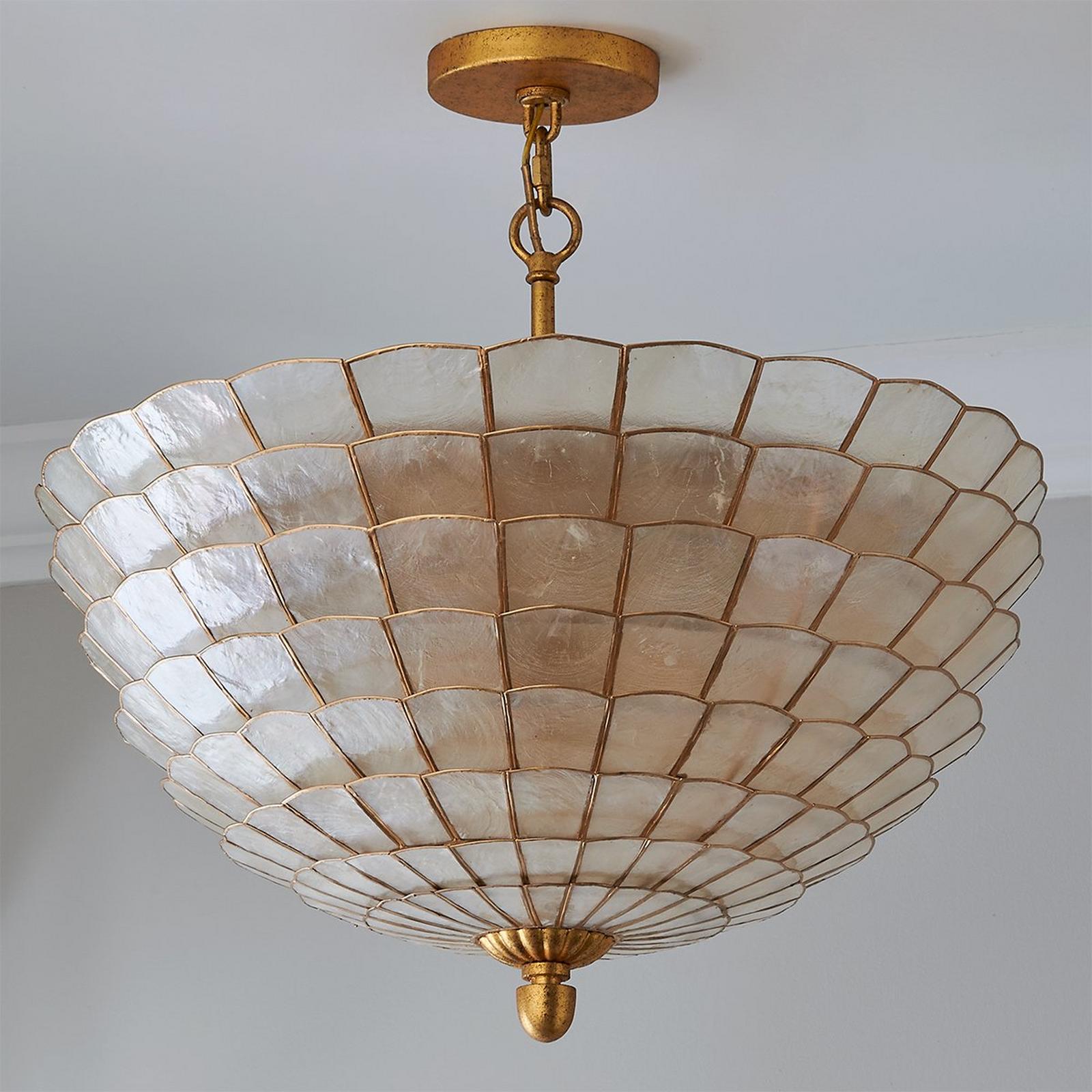 Sandra Capiz Convertible Semi-Flush Ceiling Light | Shades of Light