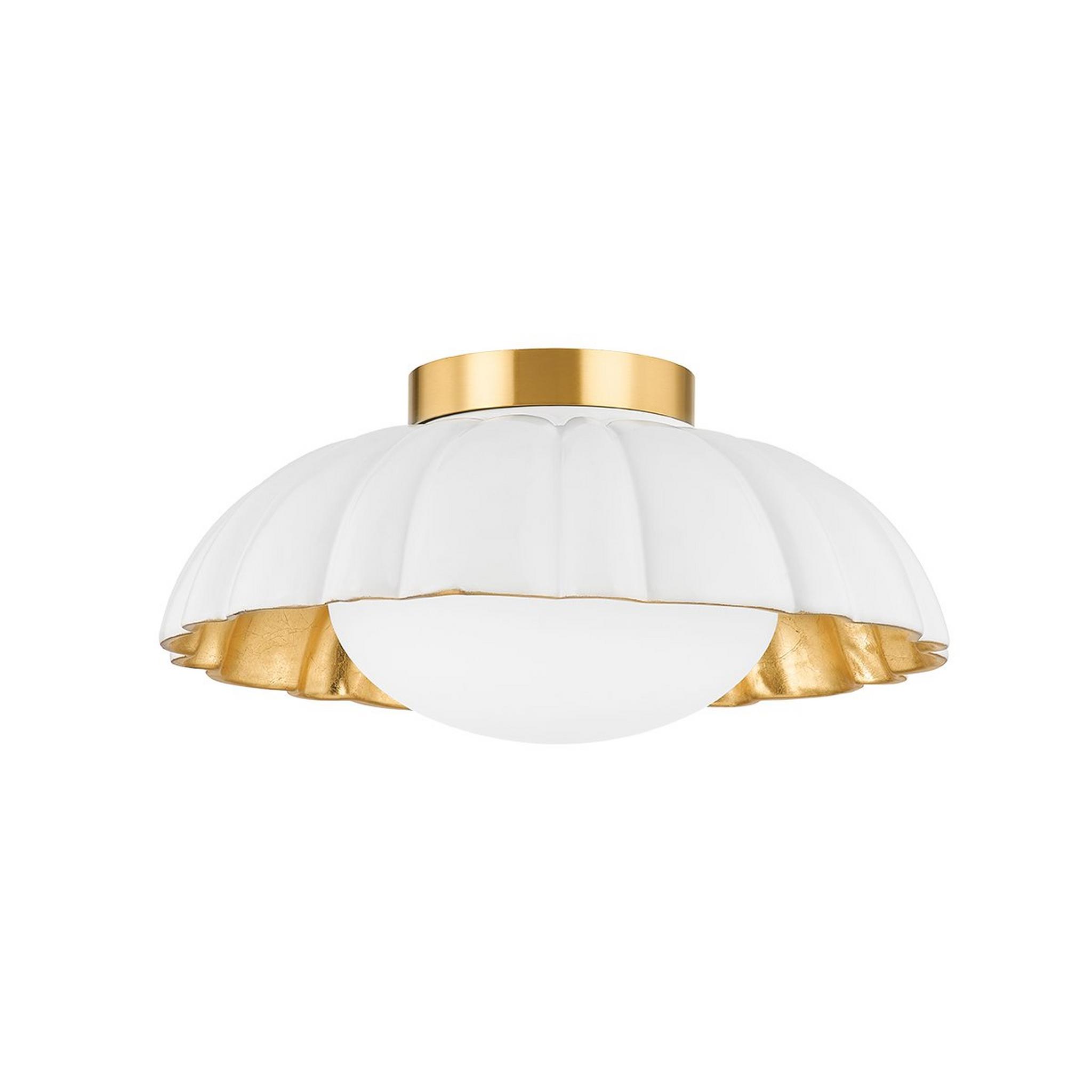 Scalloped Ceramic Ceiling Light | Shades of Light
