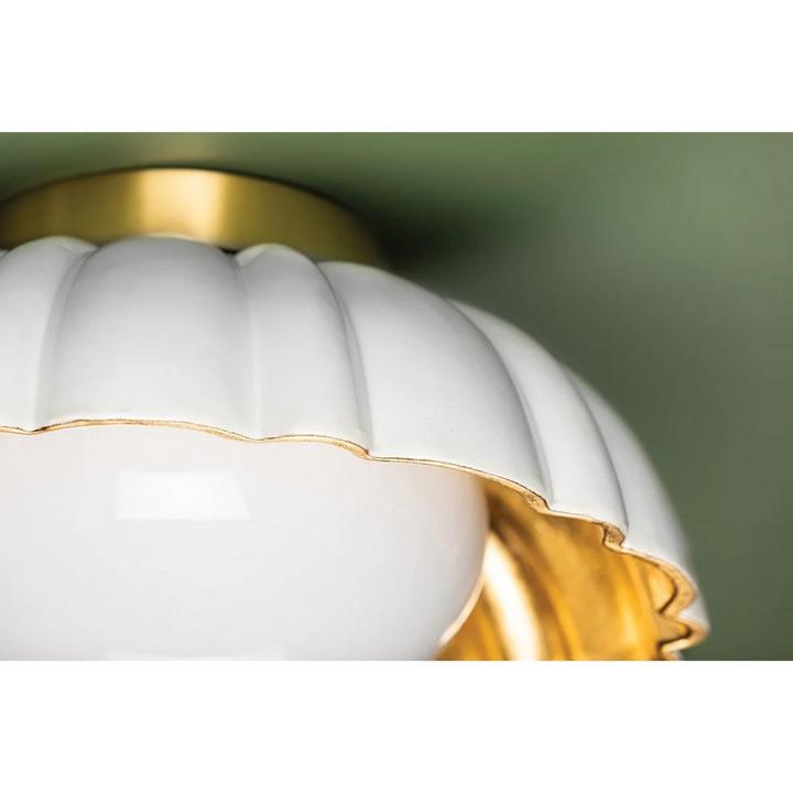 Scalloped Ceramic Ceiling Light | Shades of Light