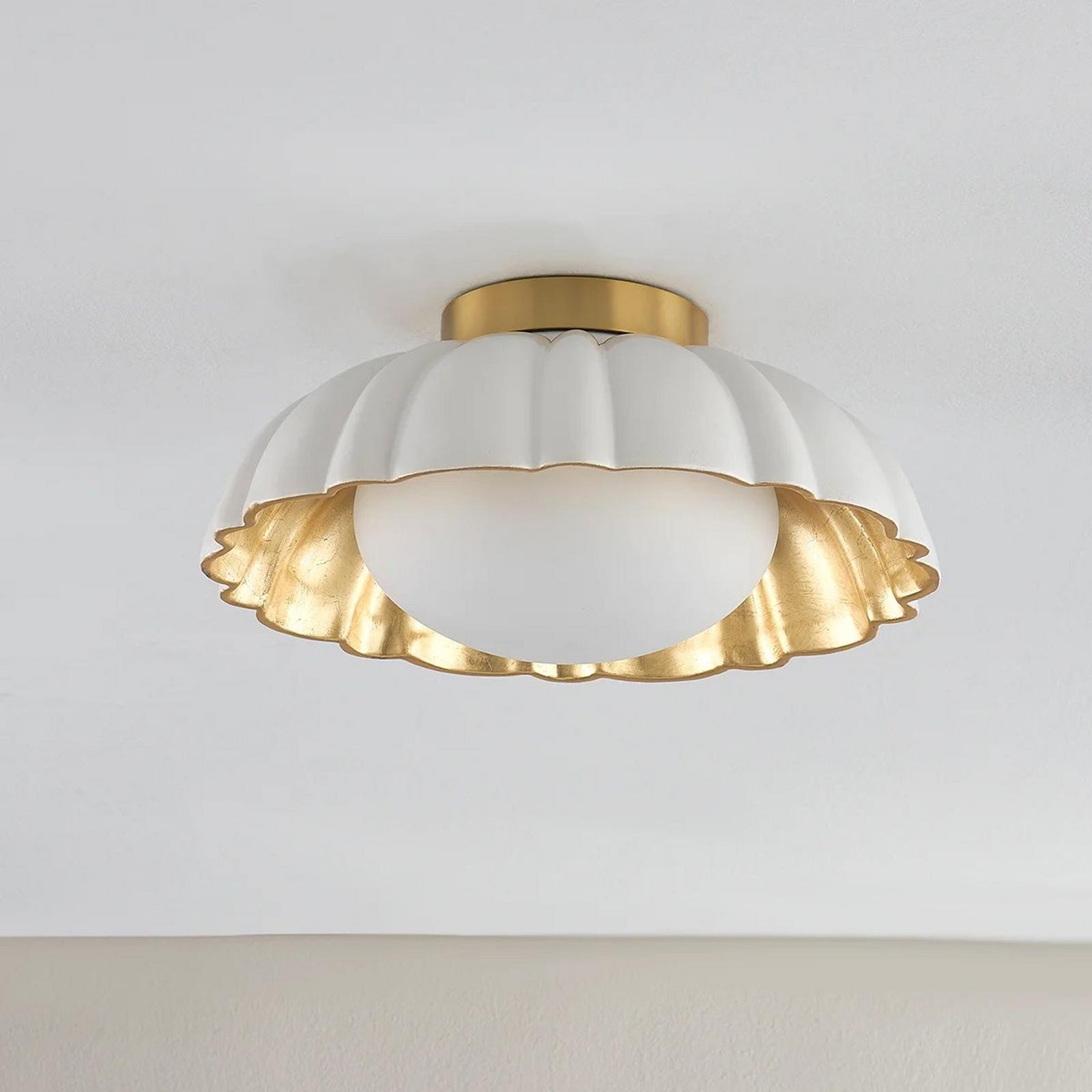 Scalloped Ceramic Ceiling Light | Shades of Light