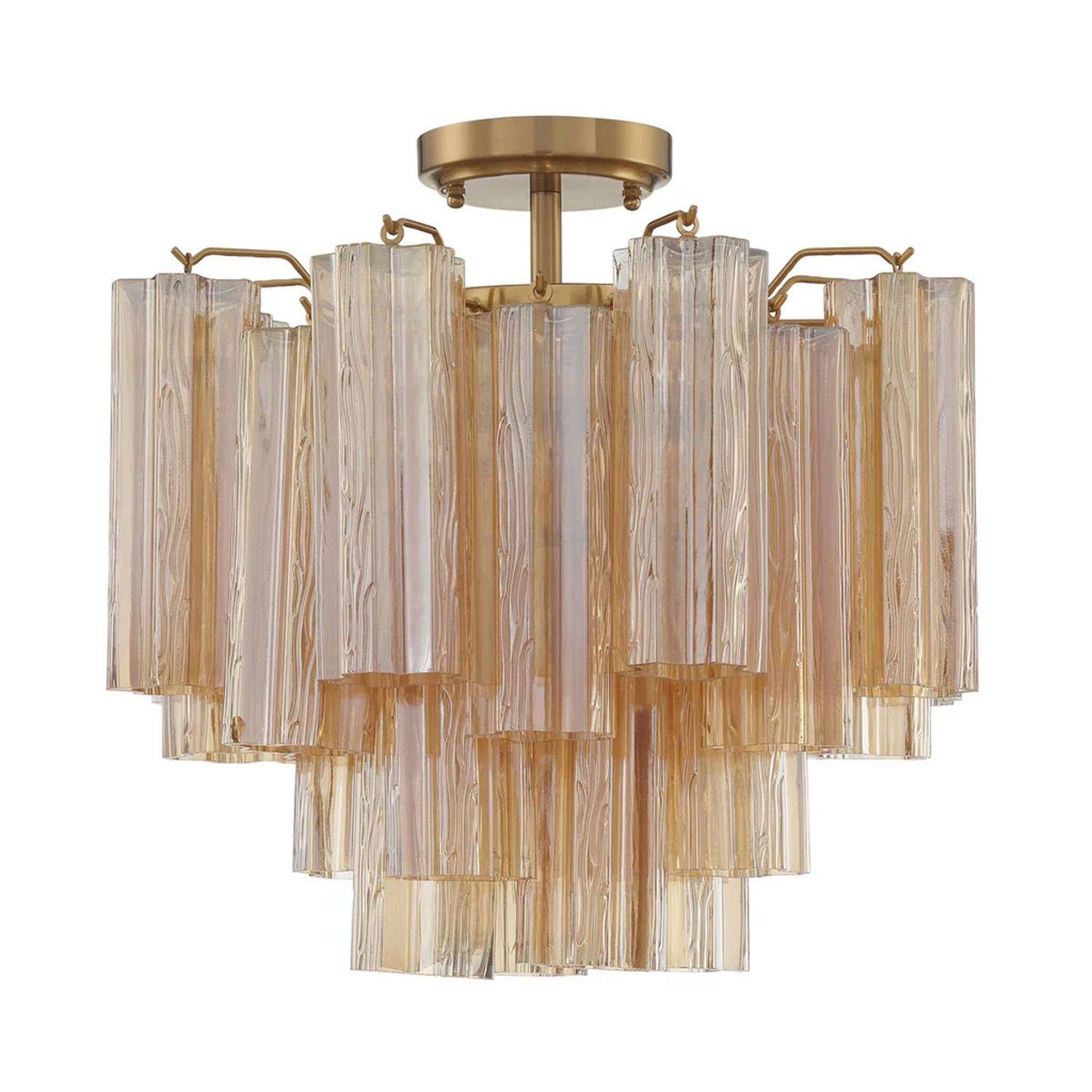 Imondo Semi-Flush Ceiling Light - Amber | Shades of Light
