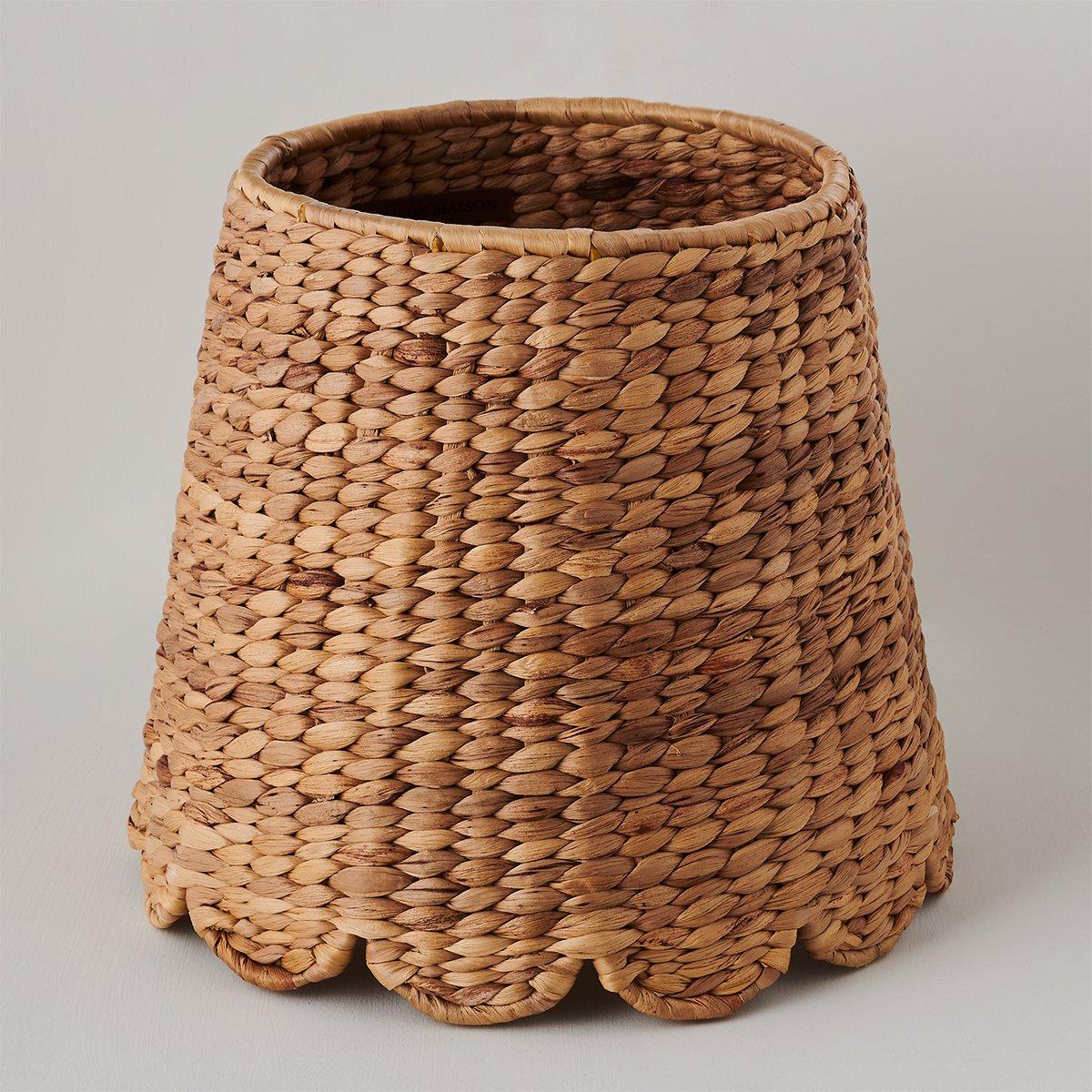 Lucy Cordless Floor Lamp Shade - Water Hyacinth - Scalloped | Shades of ...